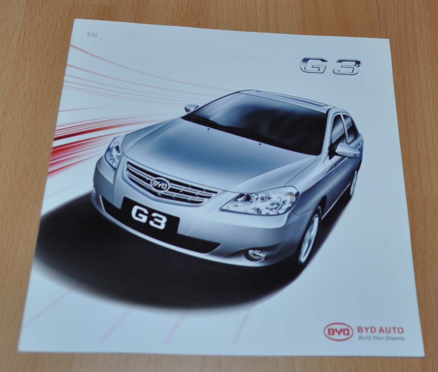 BYD Auto G3 Cars Chinese Brochure Prospekt – AUTO BROCHURE