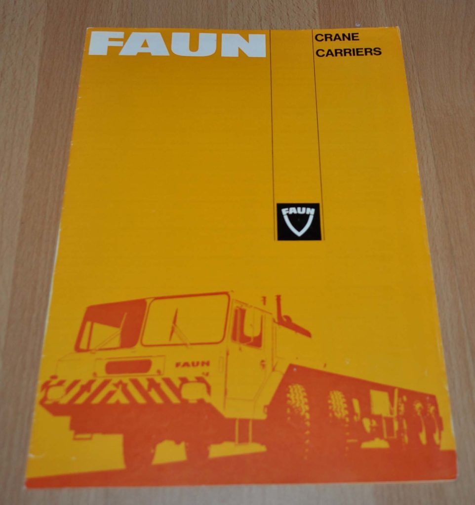 1974 Faun Model Range Truck Crane Carriers Brochure Prospekt – AUTO ...