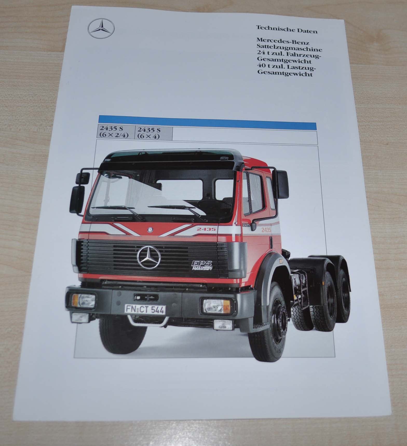 Mercedes Benz 2435 Specification Truck Brochure Prospekt DE 0390 – AUTO ...
