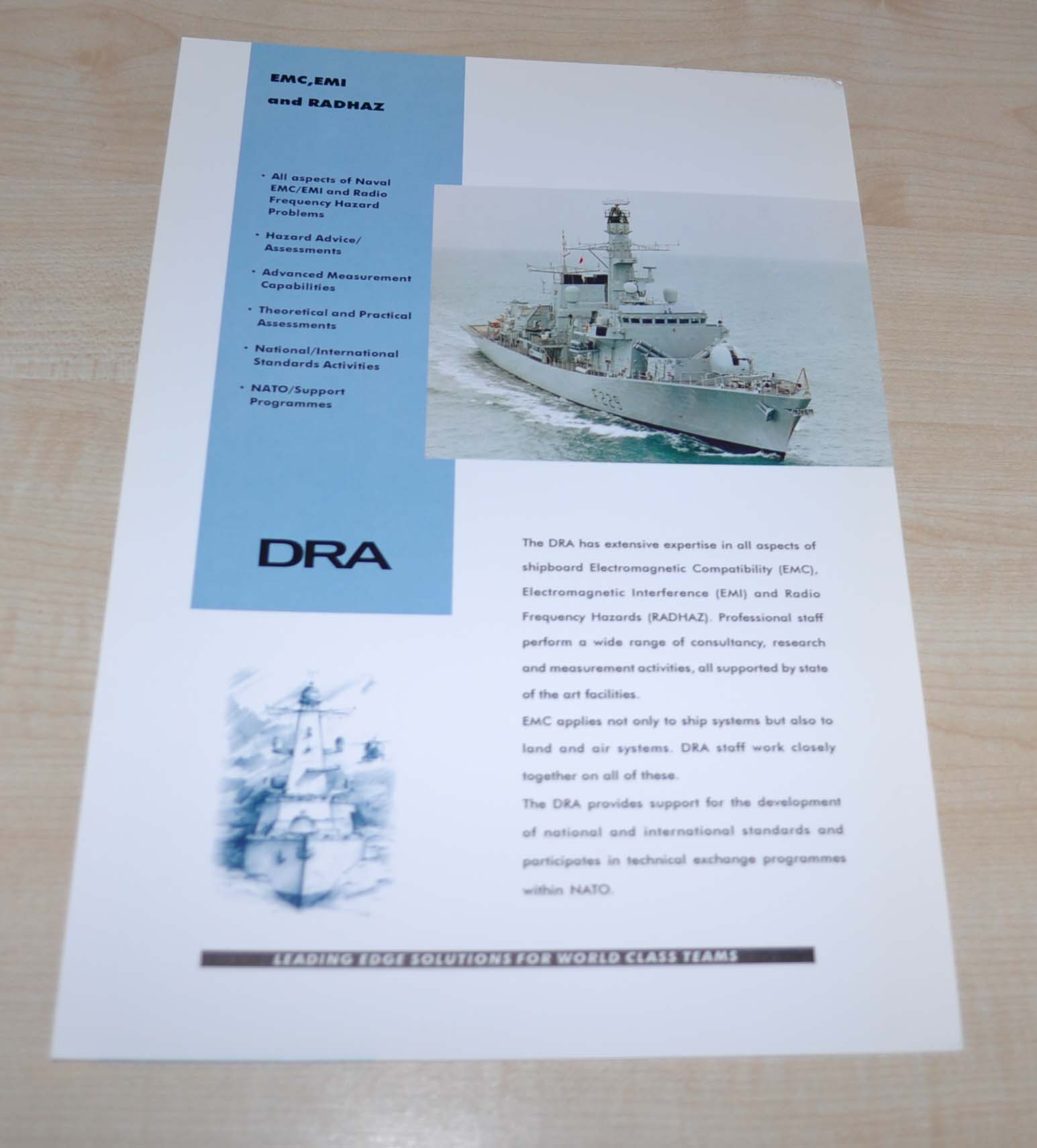 DRA EMC EMI RADHAZ Fleet Navy Brochure Prospekt – AUTO BROCHURE