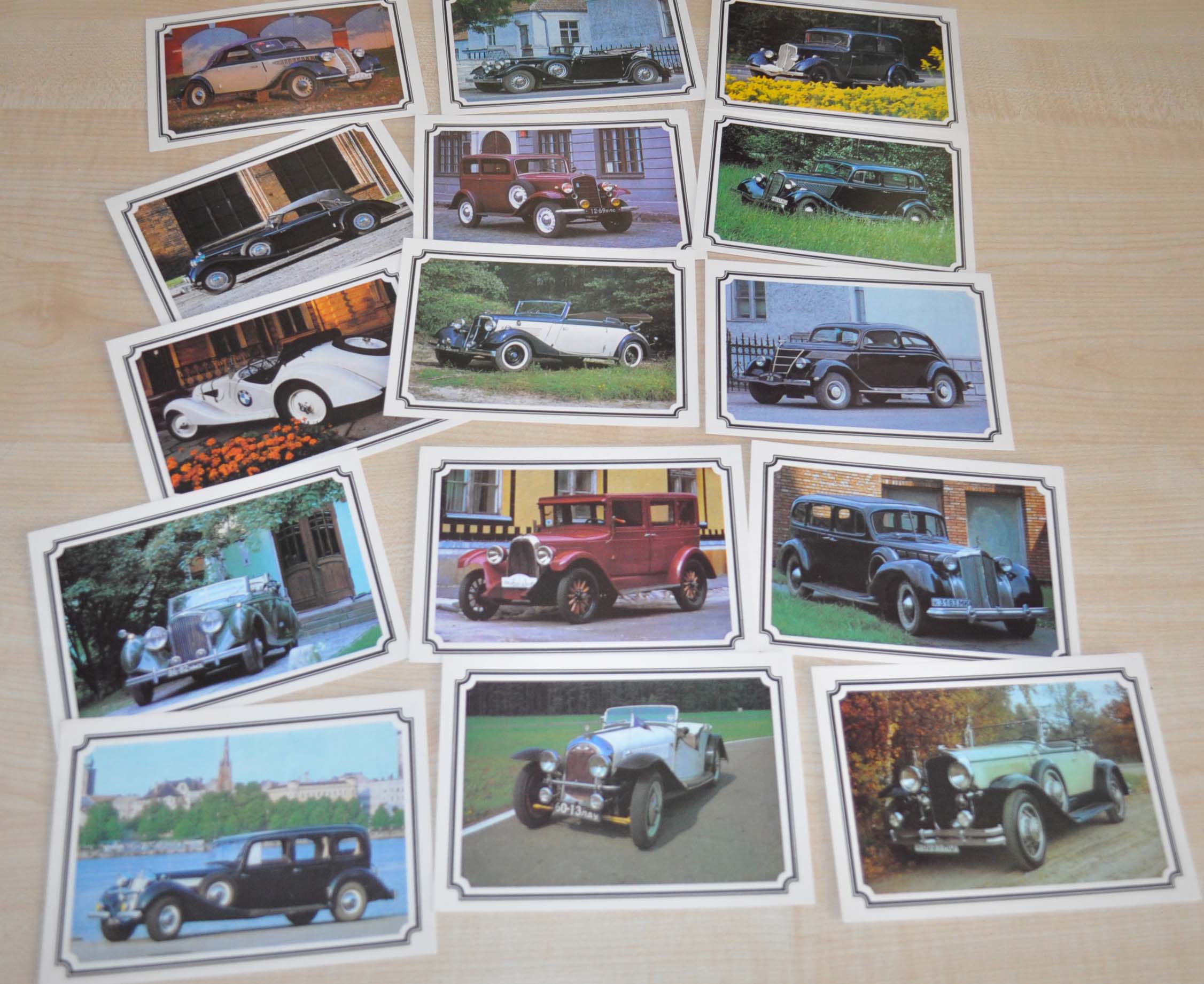 Lot Postcard Cars Retro Auto Soviet Packard Trophy BMW Horch Morgan ...