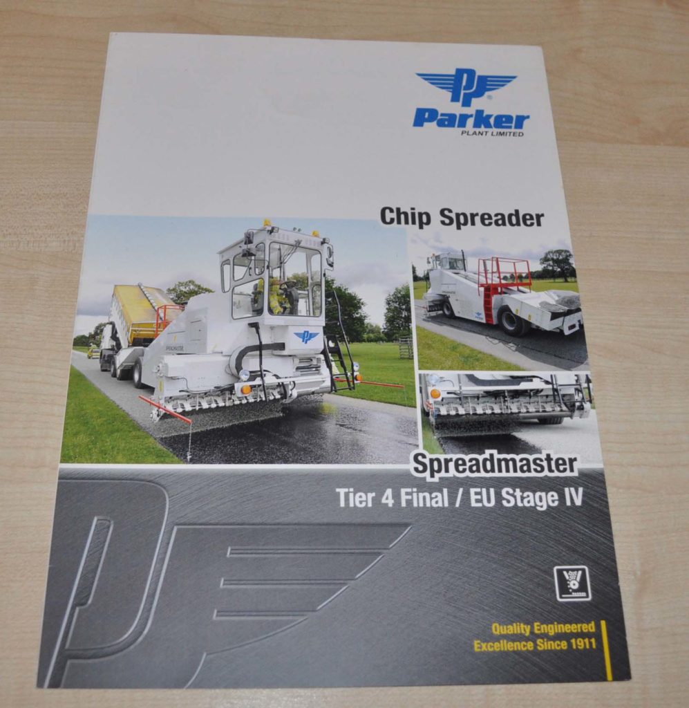 Parker Plant Limited Chip Spreader Spreadmaster Brochure Prospekt ...