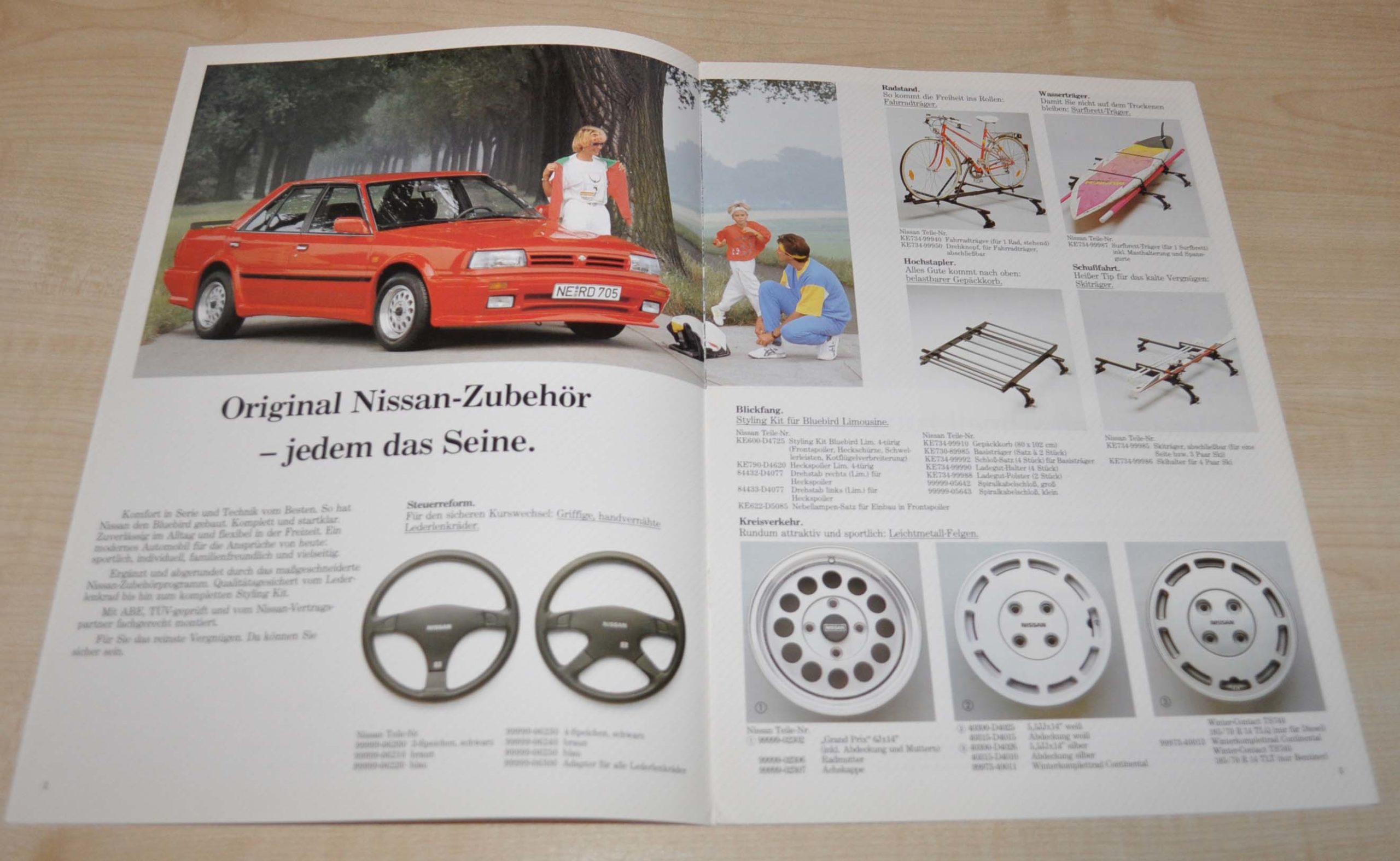 Nissan Bluebird Zubehor Accessories Brochure Prospekt DE Edition – AUTO ...