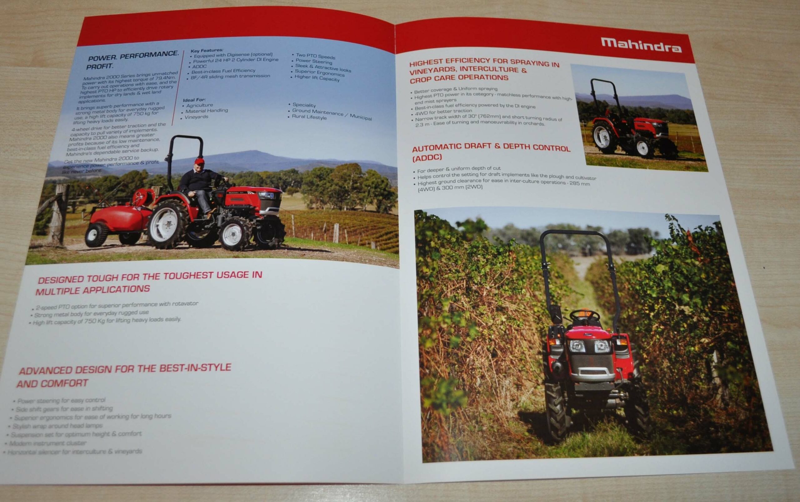 Mahindra 2000 Series Tractor Brochure Prospekt – AUTO BROCHURE