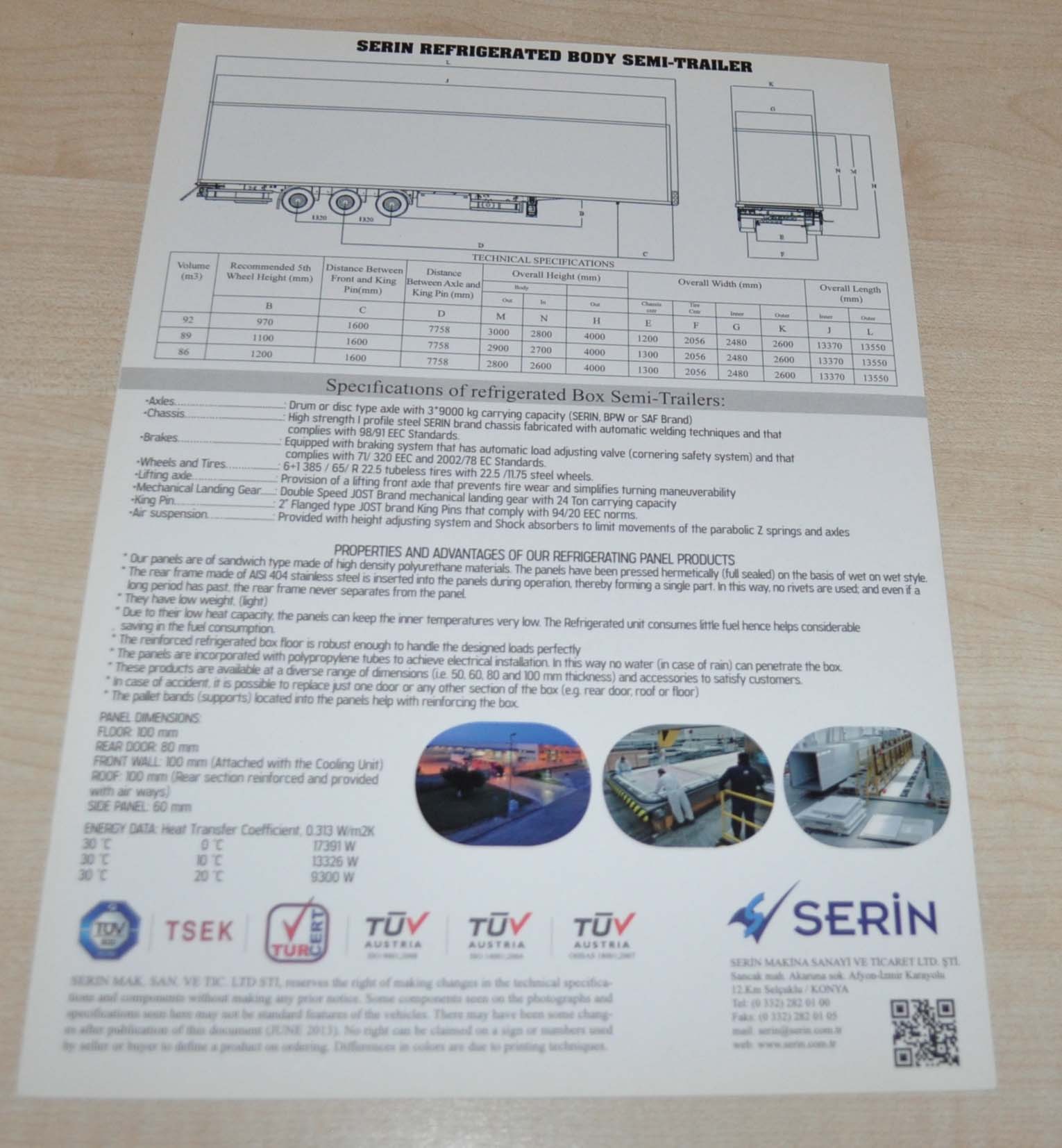 Serin Trailer Turkish Truck Brochure Prospekt ENG – AUTO BROCHURE