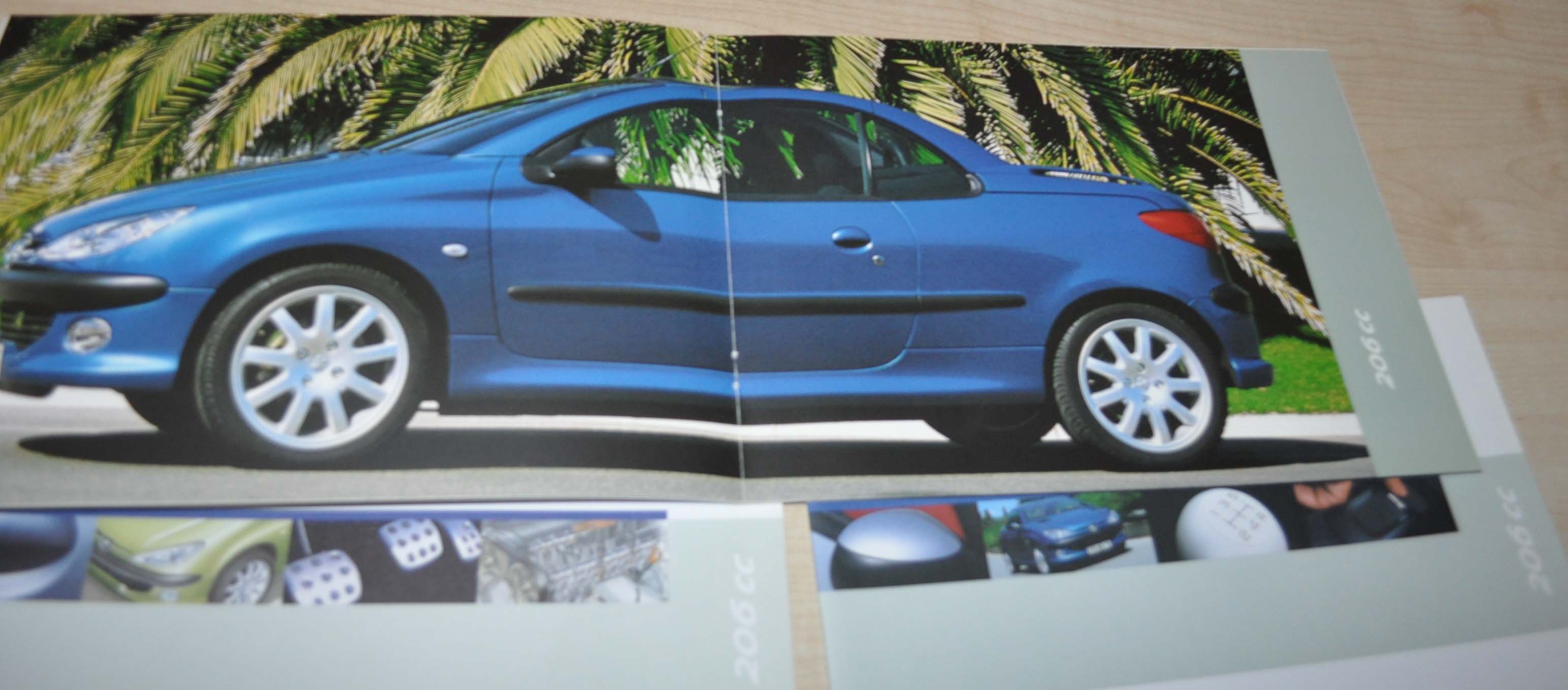 Peugeot 206 CC Lot Technical Drawings Brochure Prospekt Prospectus ...