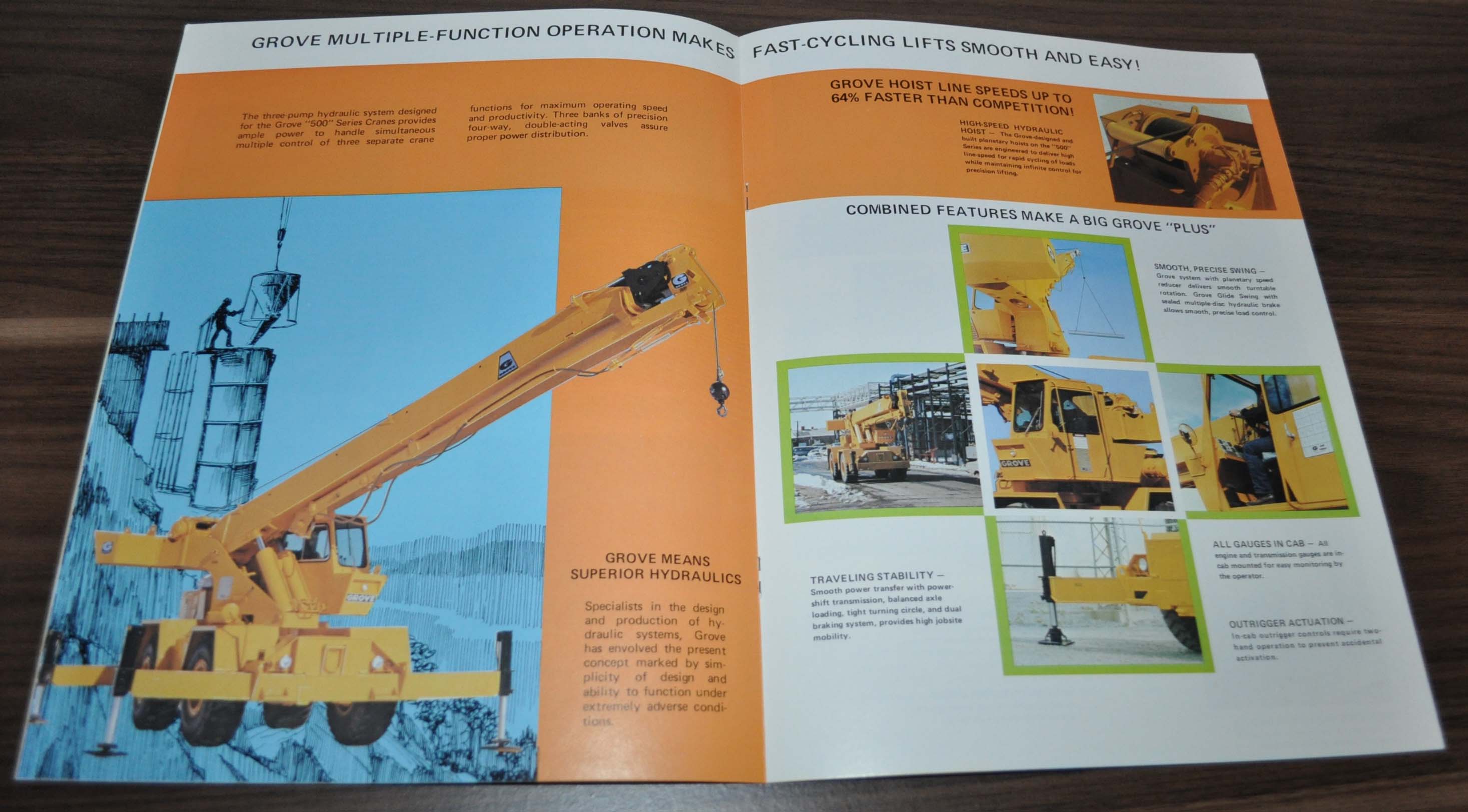 Grove RT500 Series Hydraulic Cranes Specification Brochure Prospekt ...