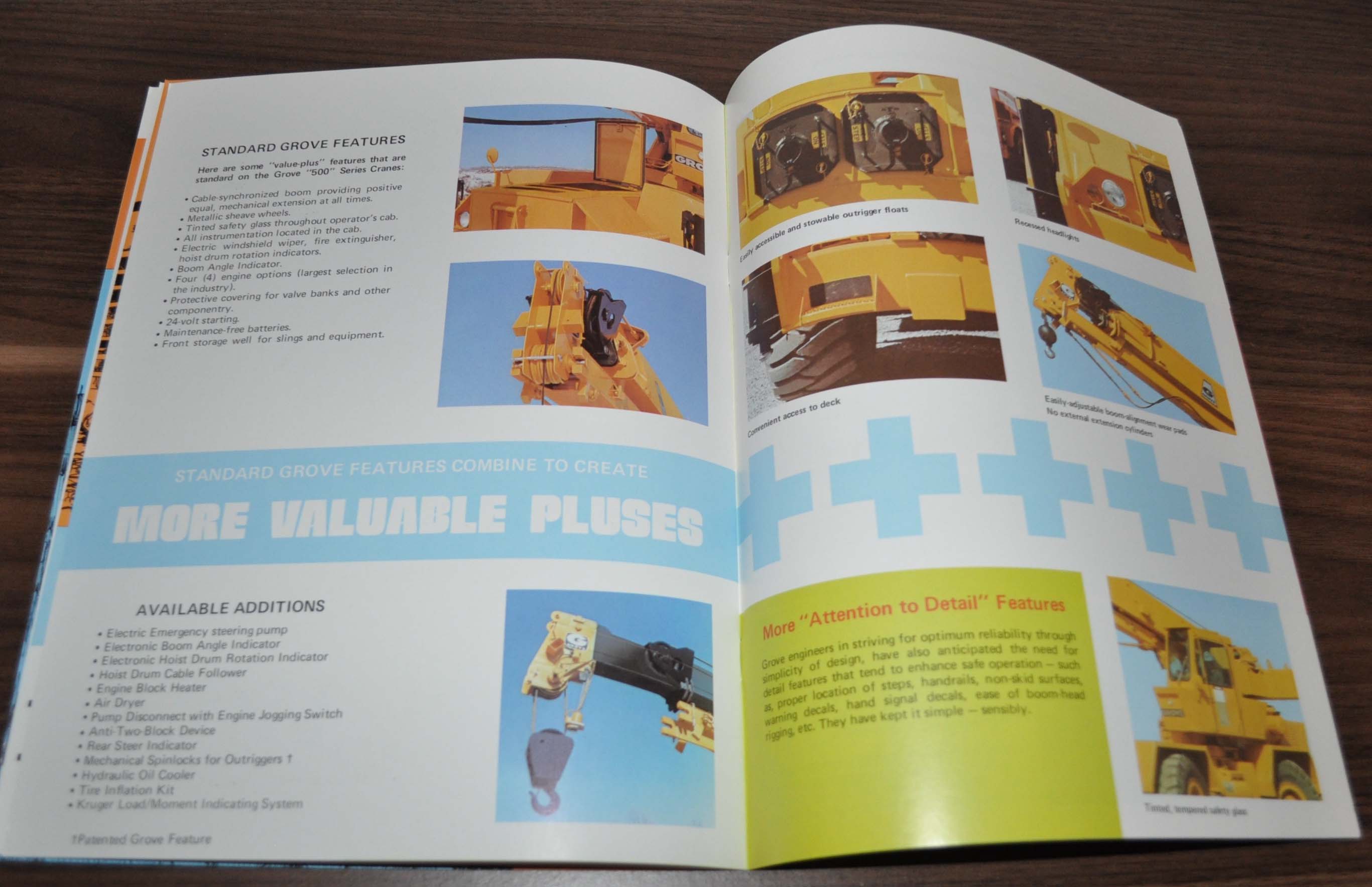 Grove RT500 Series Hydraulic Cranes Specification Brochure Prospekt ...