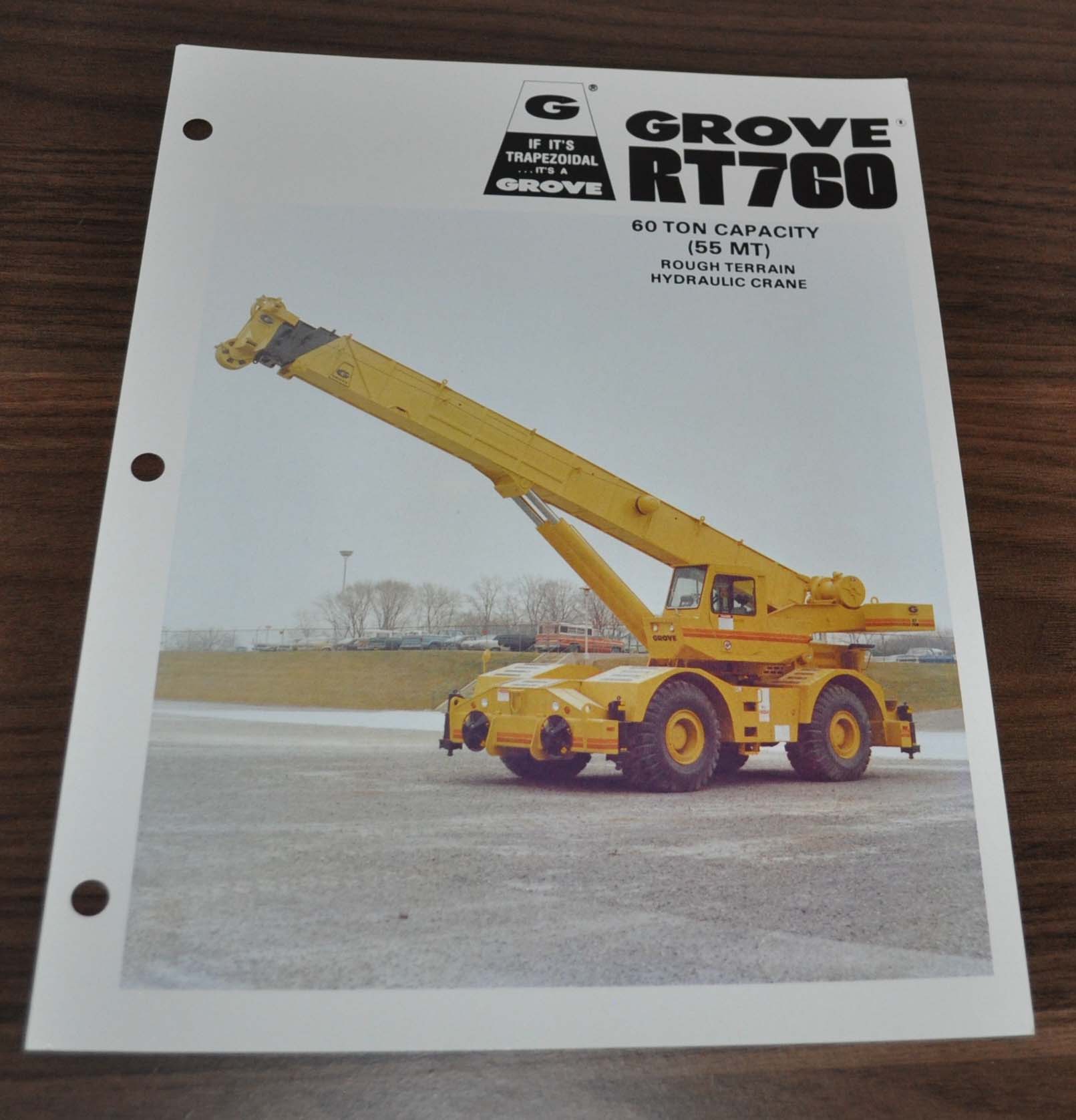 Grove RT760 Rough-Terrain Crane Specification Brochure Prospekt – AUTO ...