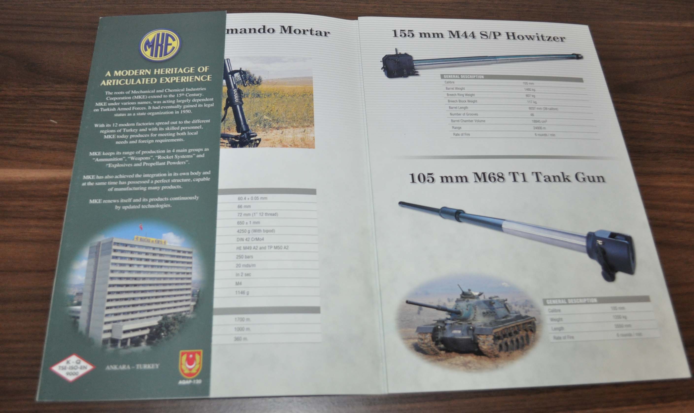 MKE Turkey Tank Anti-Aircraft Gun Cannon Mortar Military Army Brochure ...