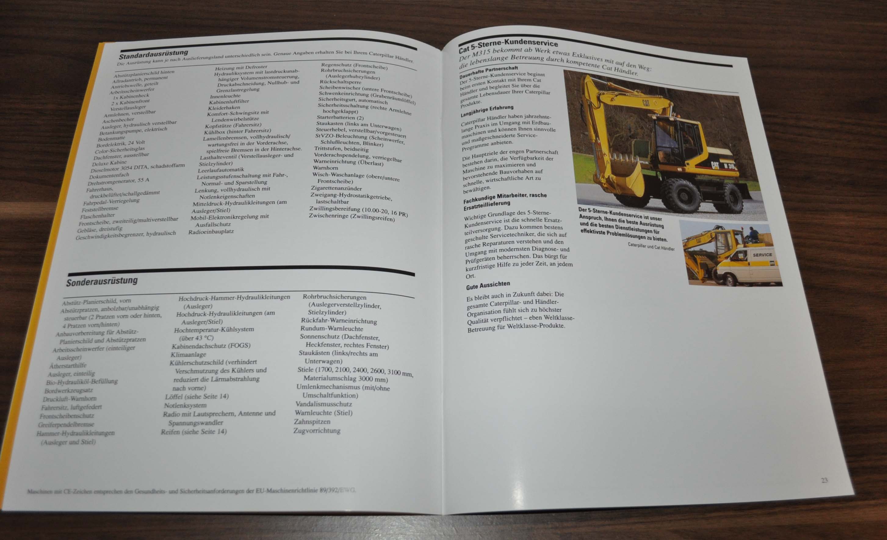 Caterpillar M315 Mobilbagger Excavator Cat Specification Brochure ...