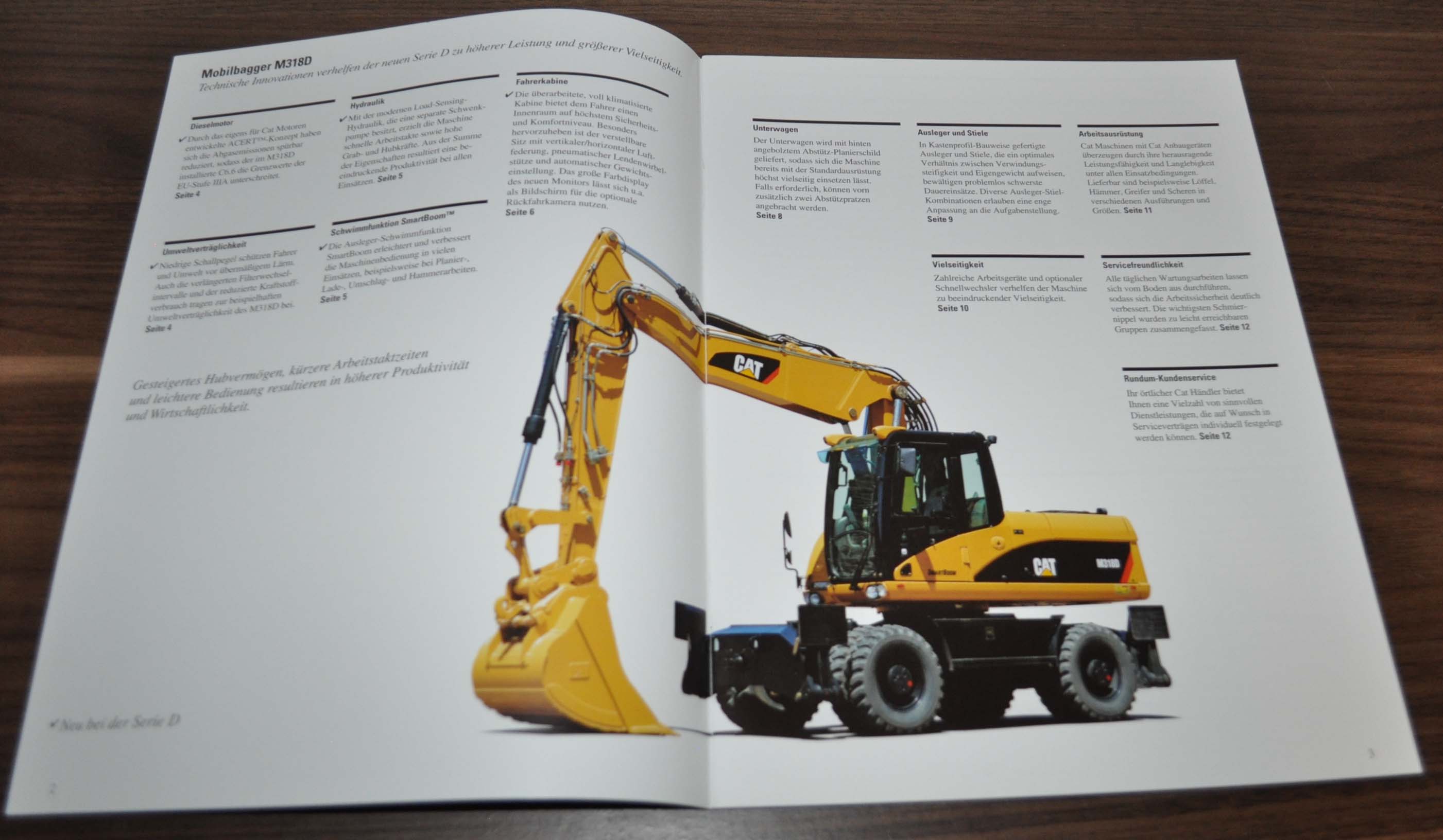 Caterpillar M318D Mobilbagger Excavator Cat Specification Brochure ...