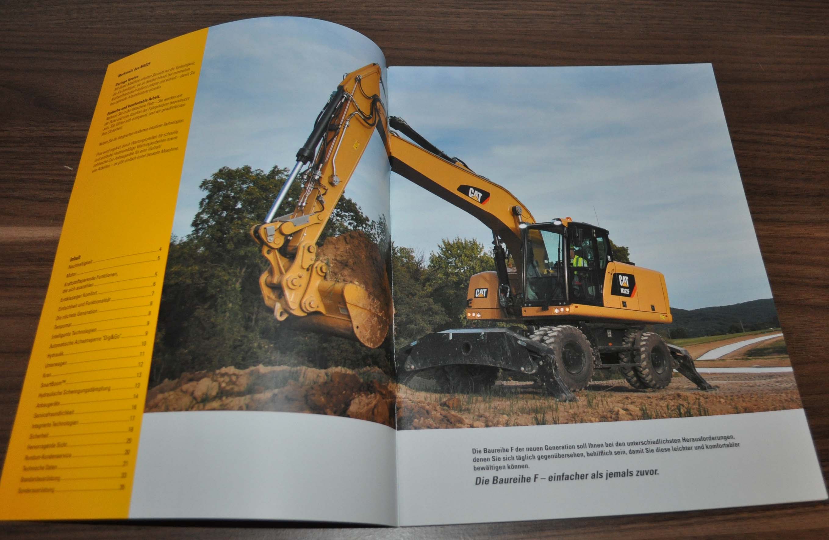 Caterpillar M322F Mobilbagger Excavator Cat Specification Brochure ...