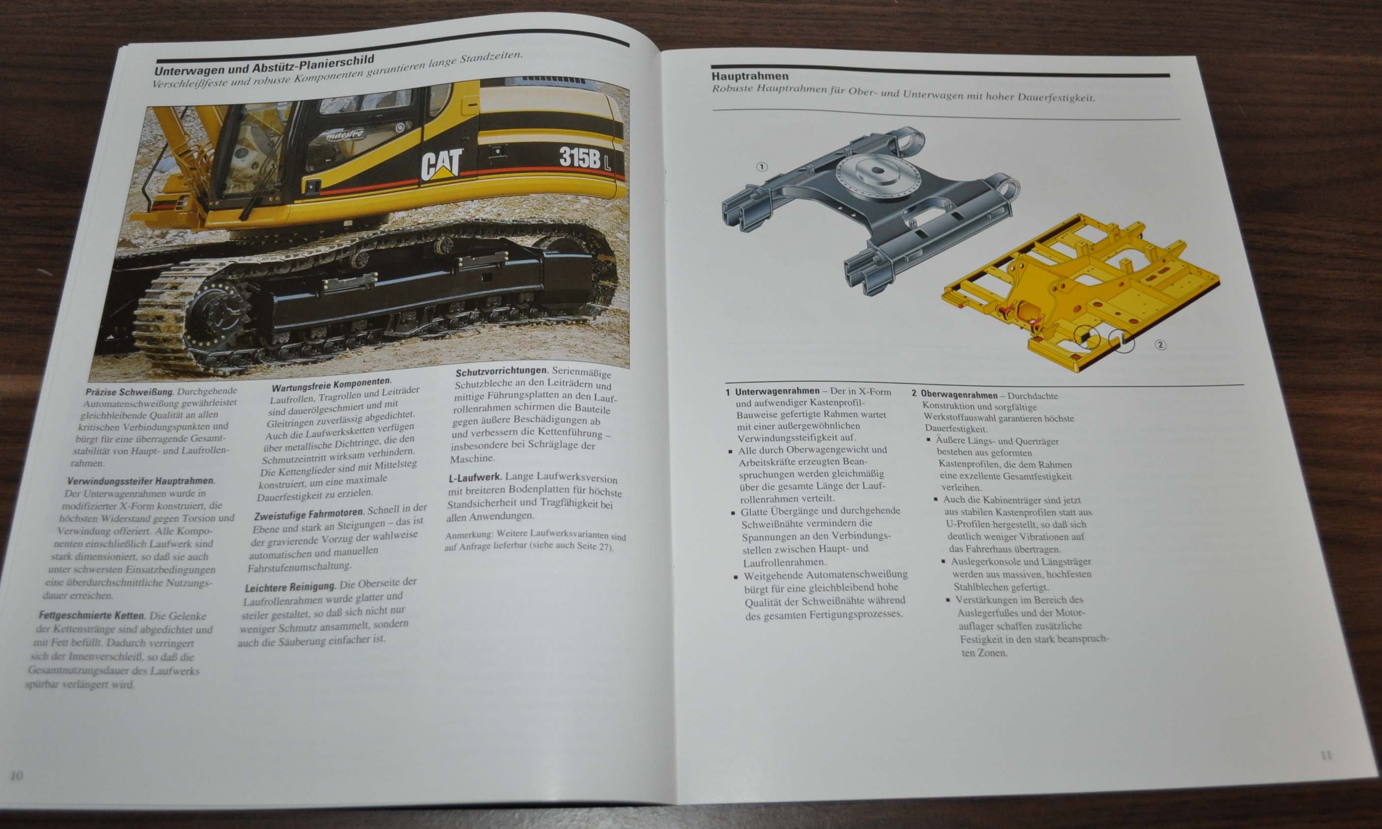 Caterpillar 315B L Bagger Excavator Cat Specification Brochure Prospekt ...