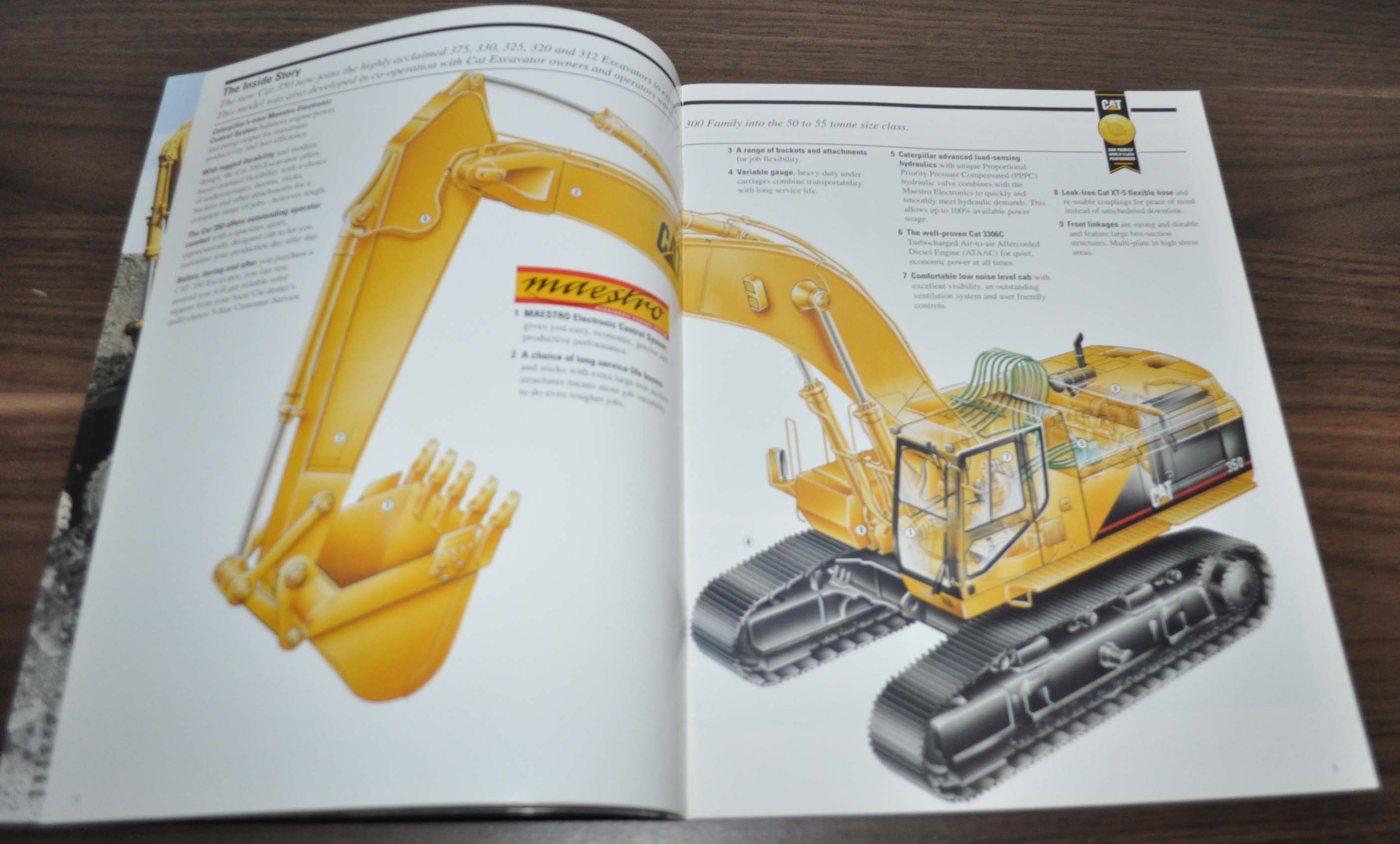 Caterpillar 350 Excavator Cat Specification Technical Data Brochure ...