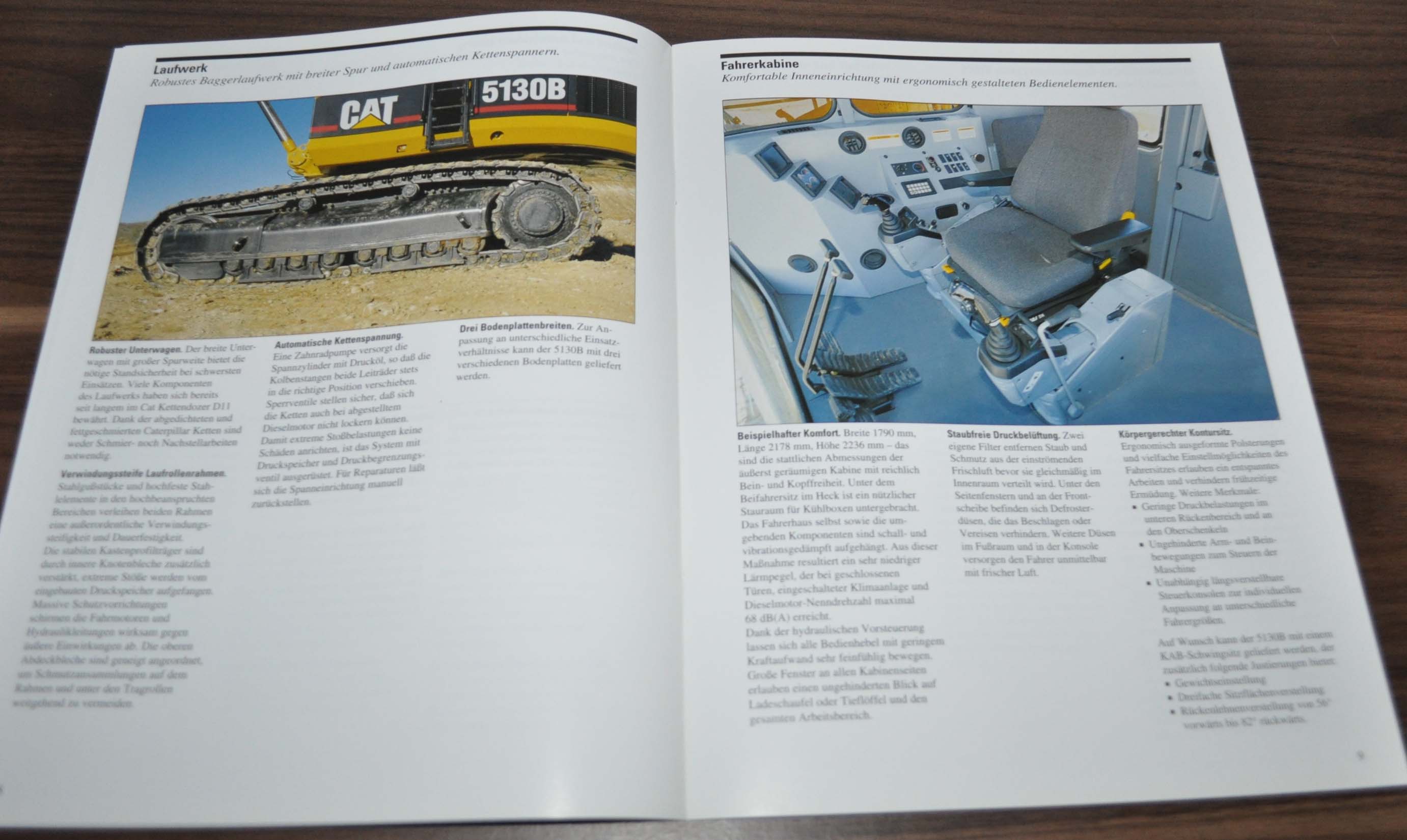 Caterpillar 5130B Bagger Excavator Cat Specification Brochure Prospekt ...