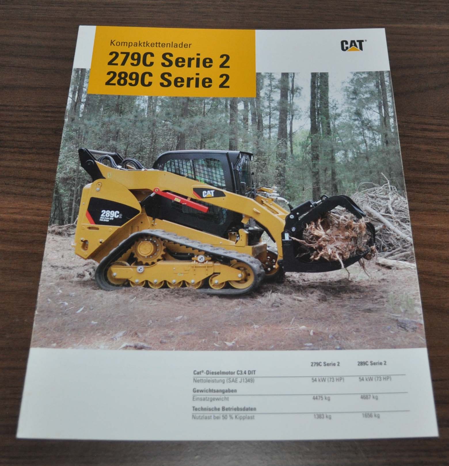 Caterpillar 279C 289C Serie2 Compact Track Loader Kompaktlader Brochure ...