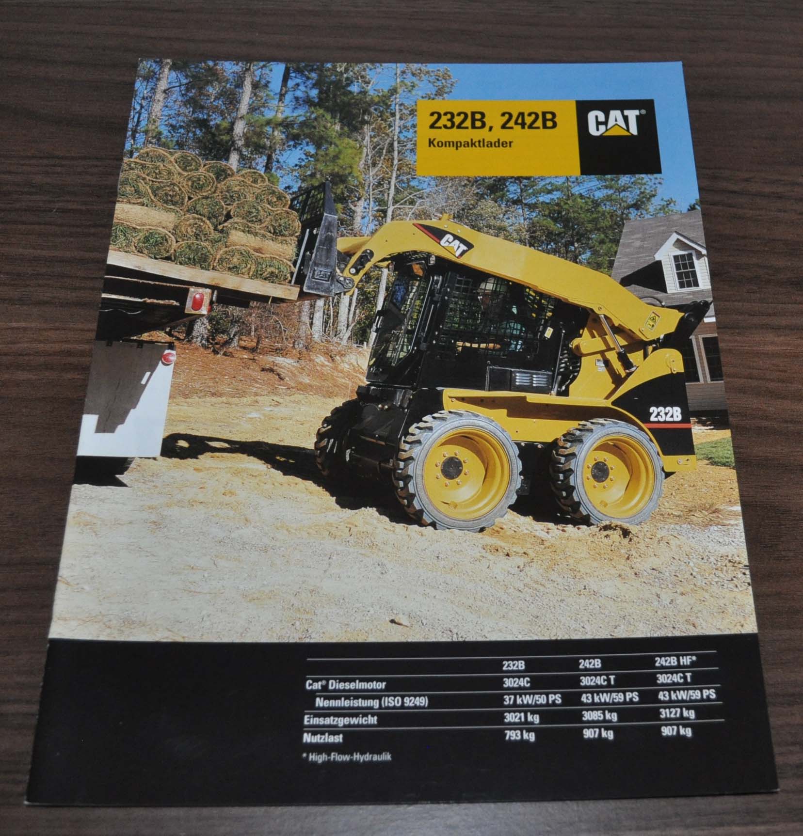 Caterpillar 232B 242B Kompaktlader Skid Steer Loader Brochure Prospekt ...