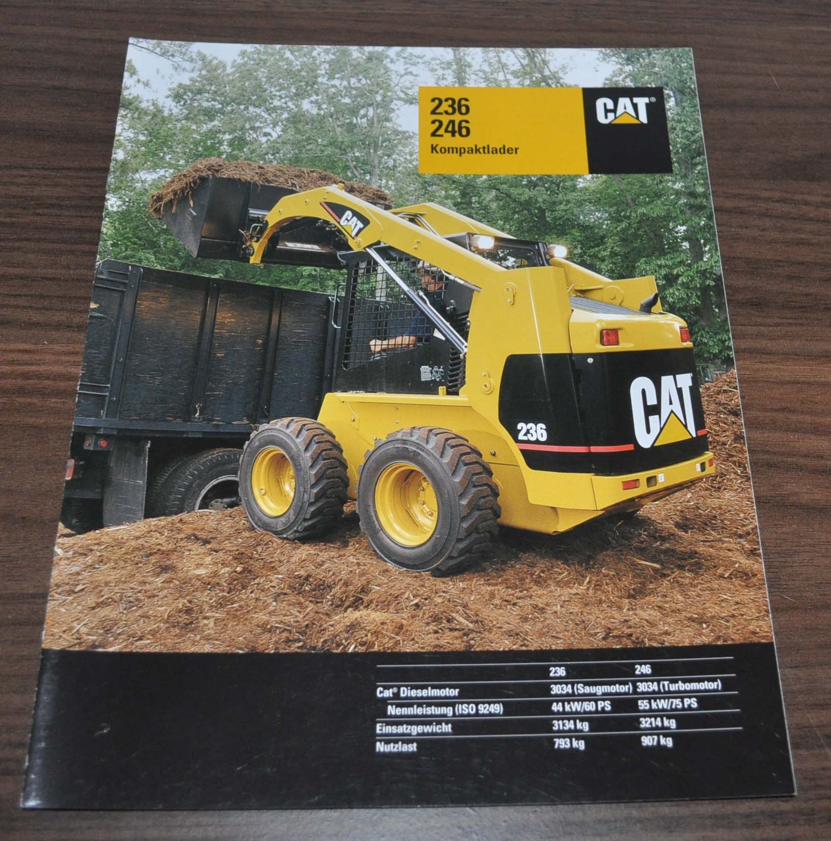 Caterpillar 236 246 Kompaktlader Skid Steer Loader Brochure Prospekt ...