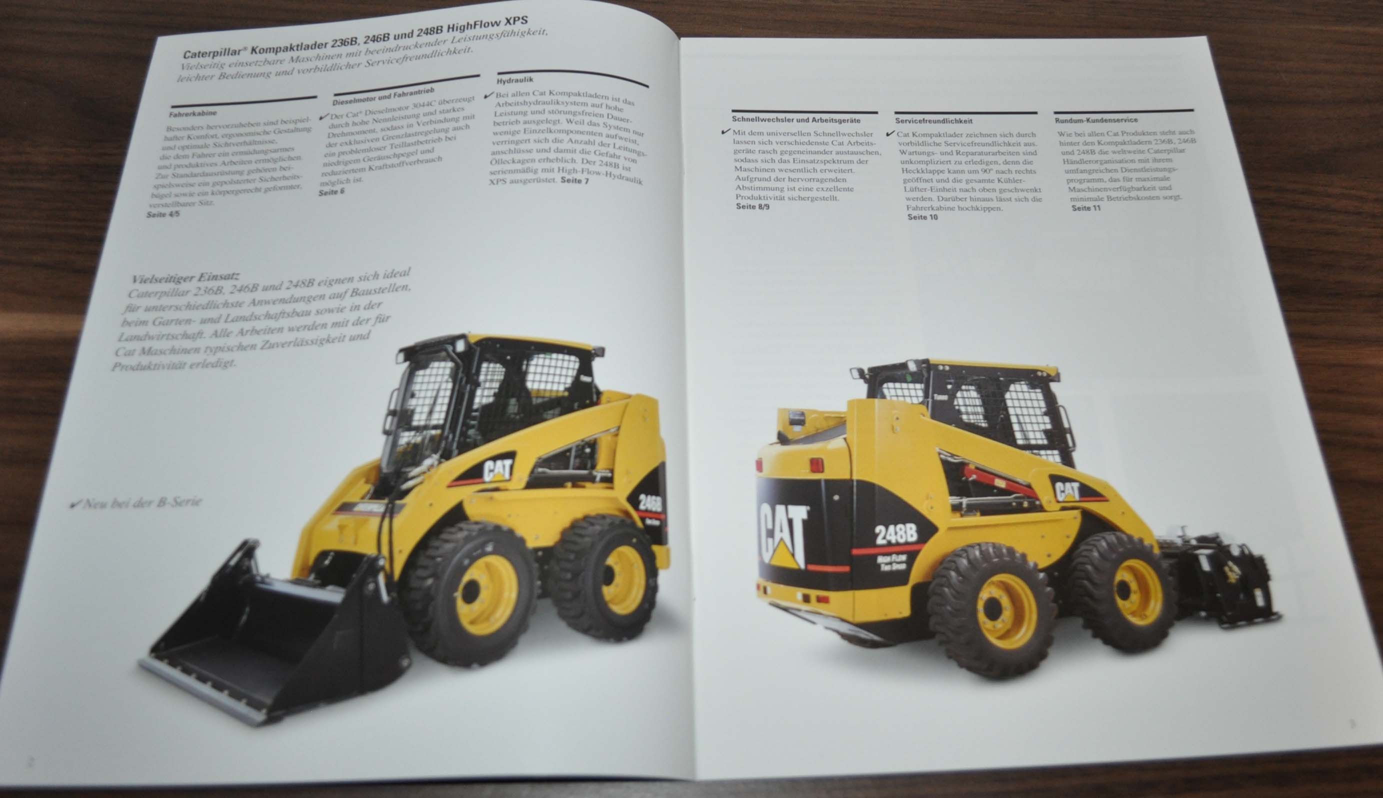 Caterpillar 236B 246B 248B Kompaktlader Skid Steer Loader Brochure ...