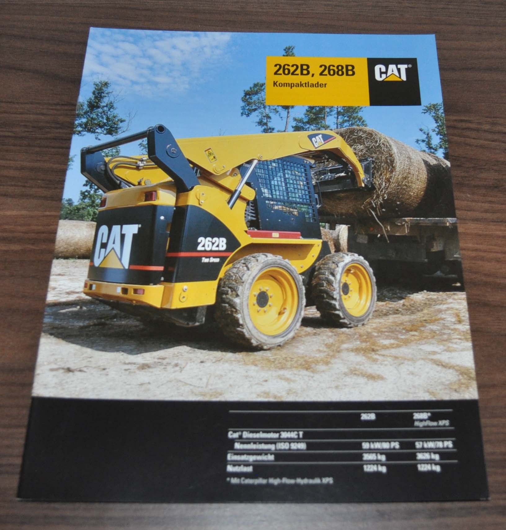 Caterpillar 262B 268B Kompaktlader Skid Steer Loader Brochure Prospekt ...