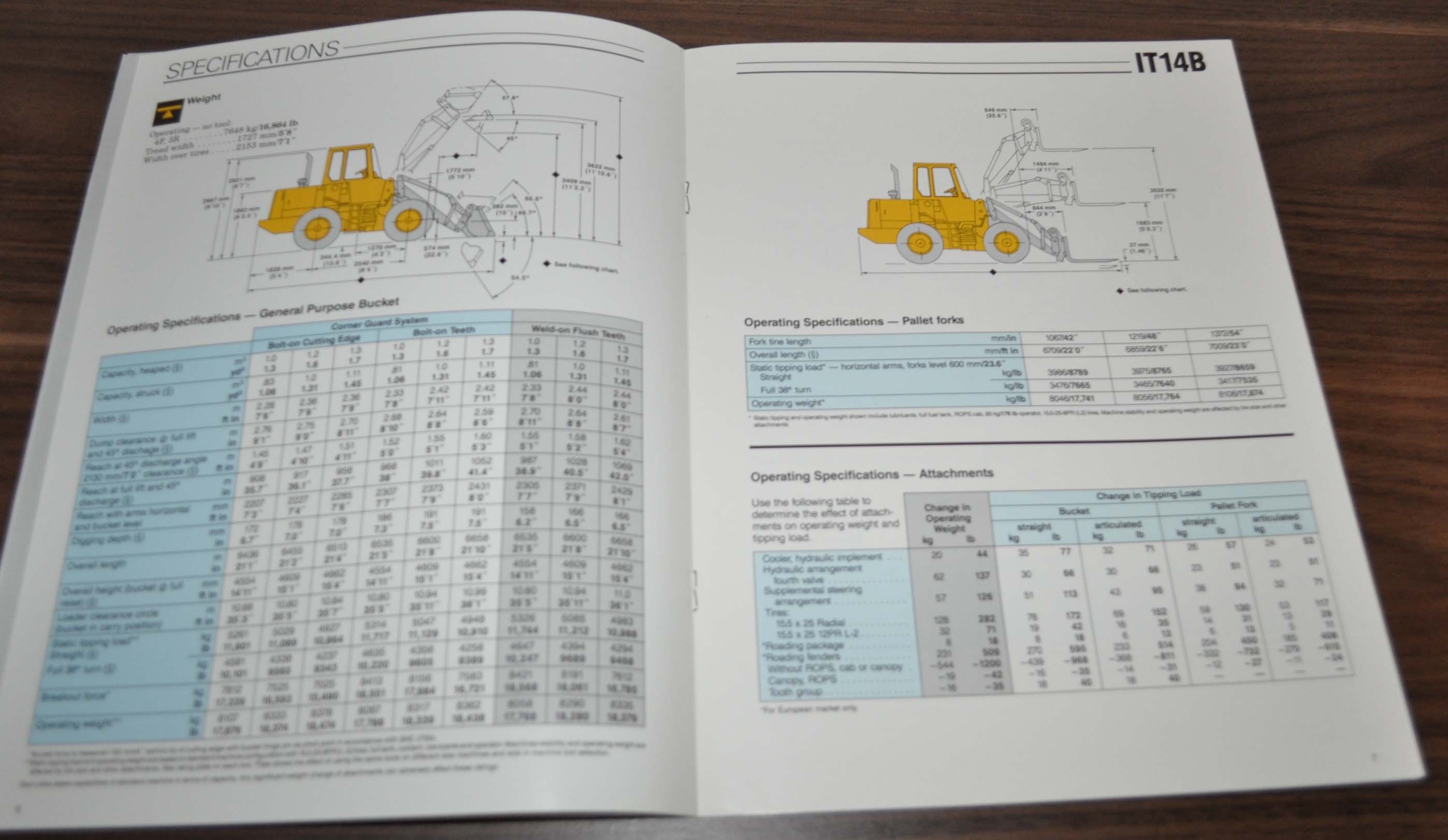 Caterpillar IT14B Integrated Toolcarrier Specification Cat Brochure ...