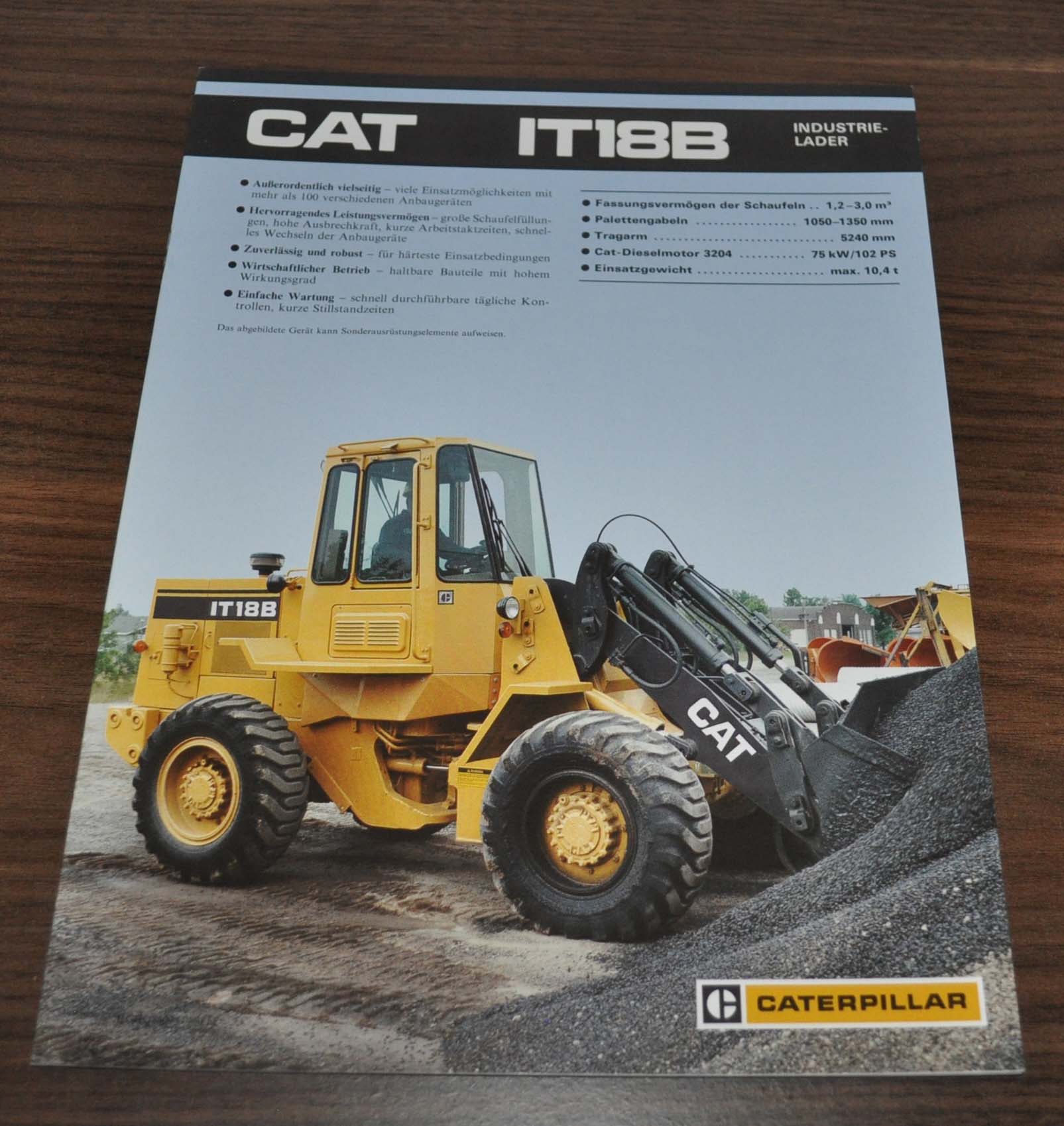 Caterpillar IT18B Industrielader Integrated Toolcarrier Cat Brochure ...