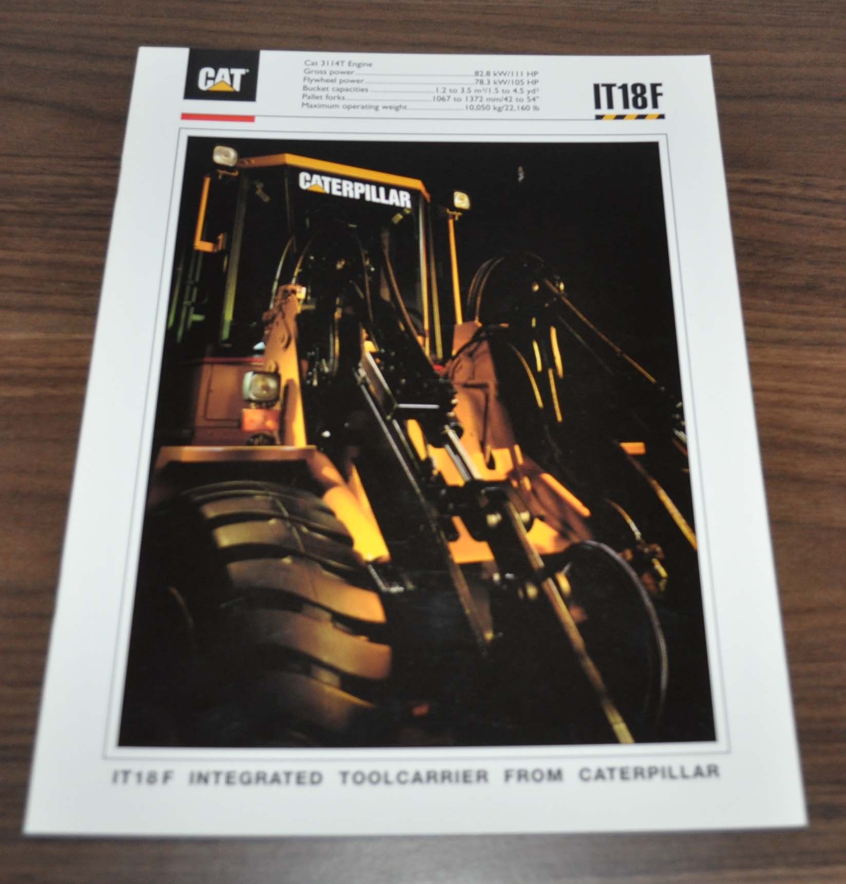 Caterpillar IT18F Integrated Toolcarrier Specification Cat Brochure ...