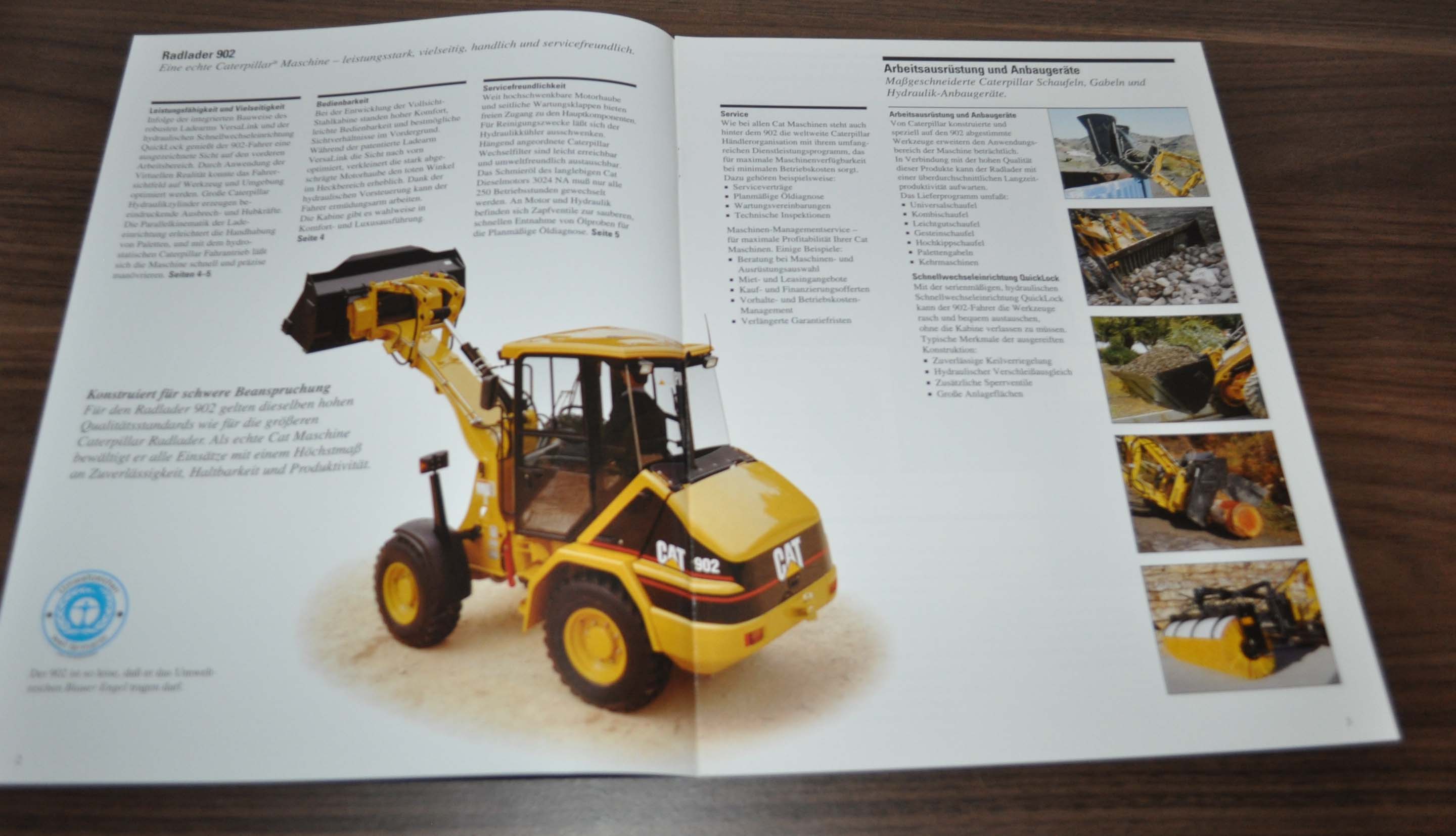Caterpillar 902 Radlader Wheel Loader Specification Cat Brochure ...