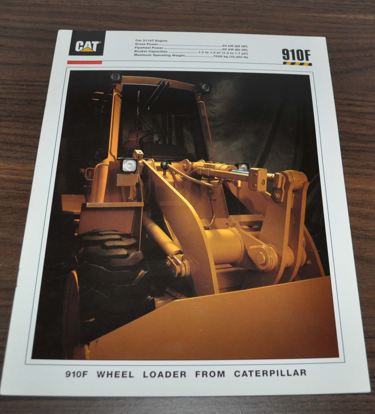Caterpillar 910F Wheel Loader Specification Technical Data Cat Brochure ...