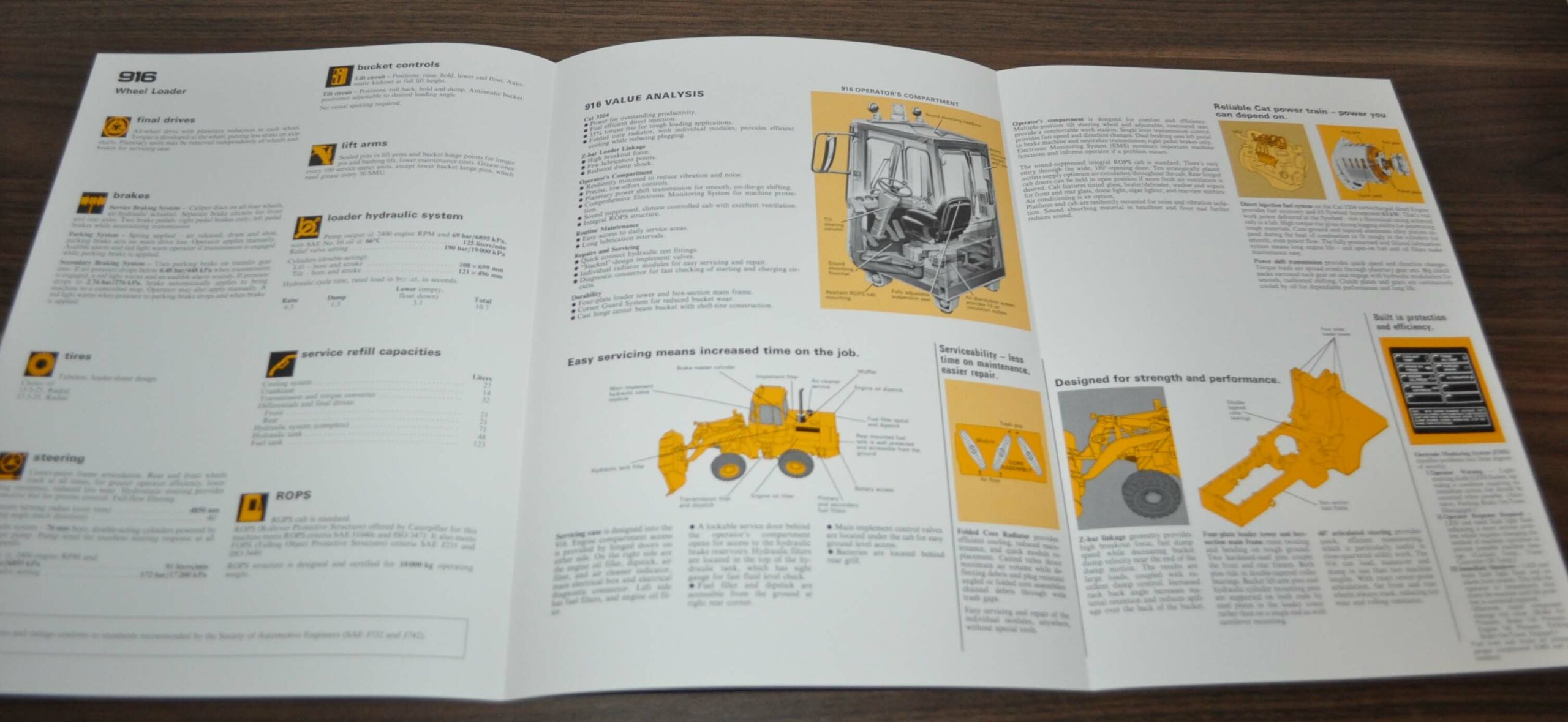 Caterpillar 916 Wheel Loader Specification Technical Data Cat Brochure ...