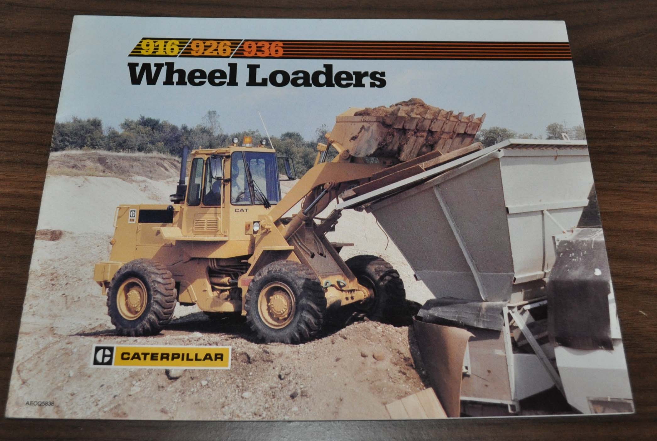 Caterpillar 916 926 936 Wheel Loader Specification Technical Brochure ...