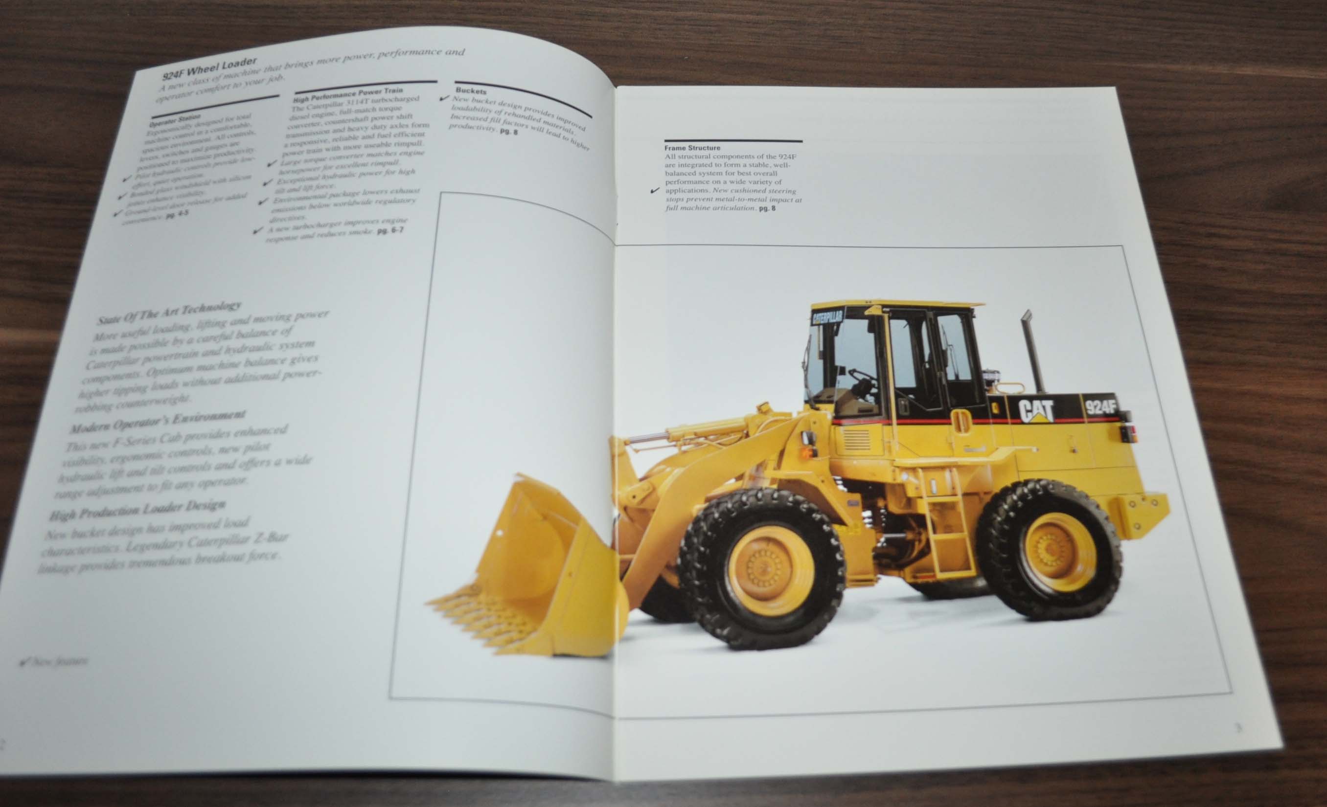 Caterpillar 924F Wheel Loader Specification Technical Data Cat Brochure ...