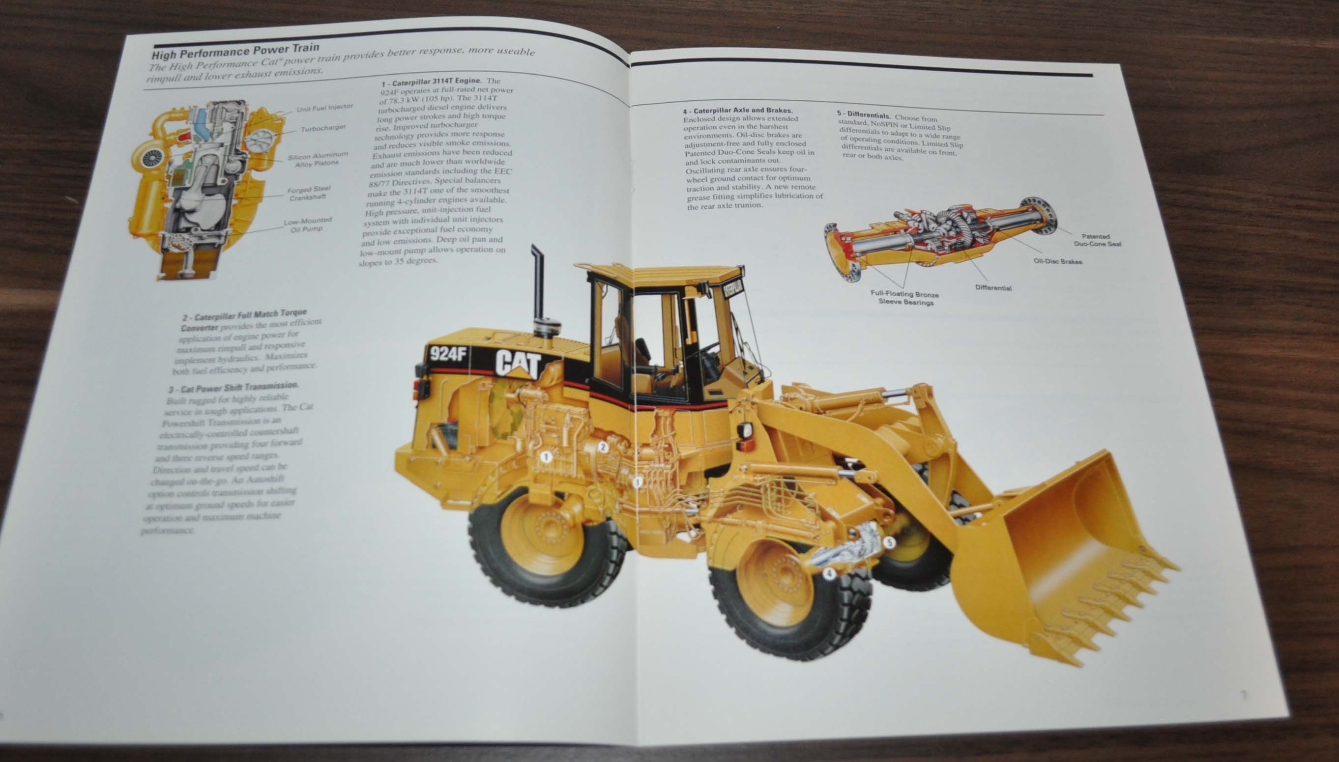 Caterpillar 924F Wheel Loader Specification Technical Data Cat Brochure ...