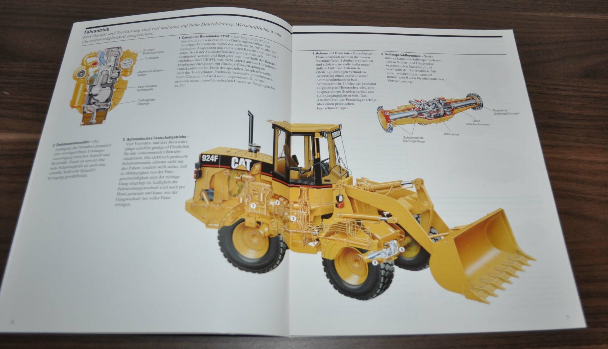 Caterpillar 924F Radlader Wheel Loader Brochure Prospekt DE – AUTO BROCHURE