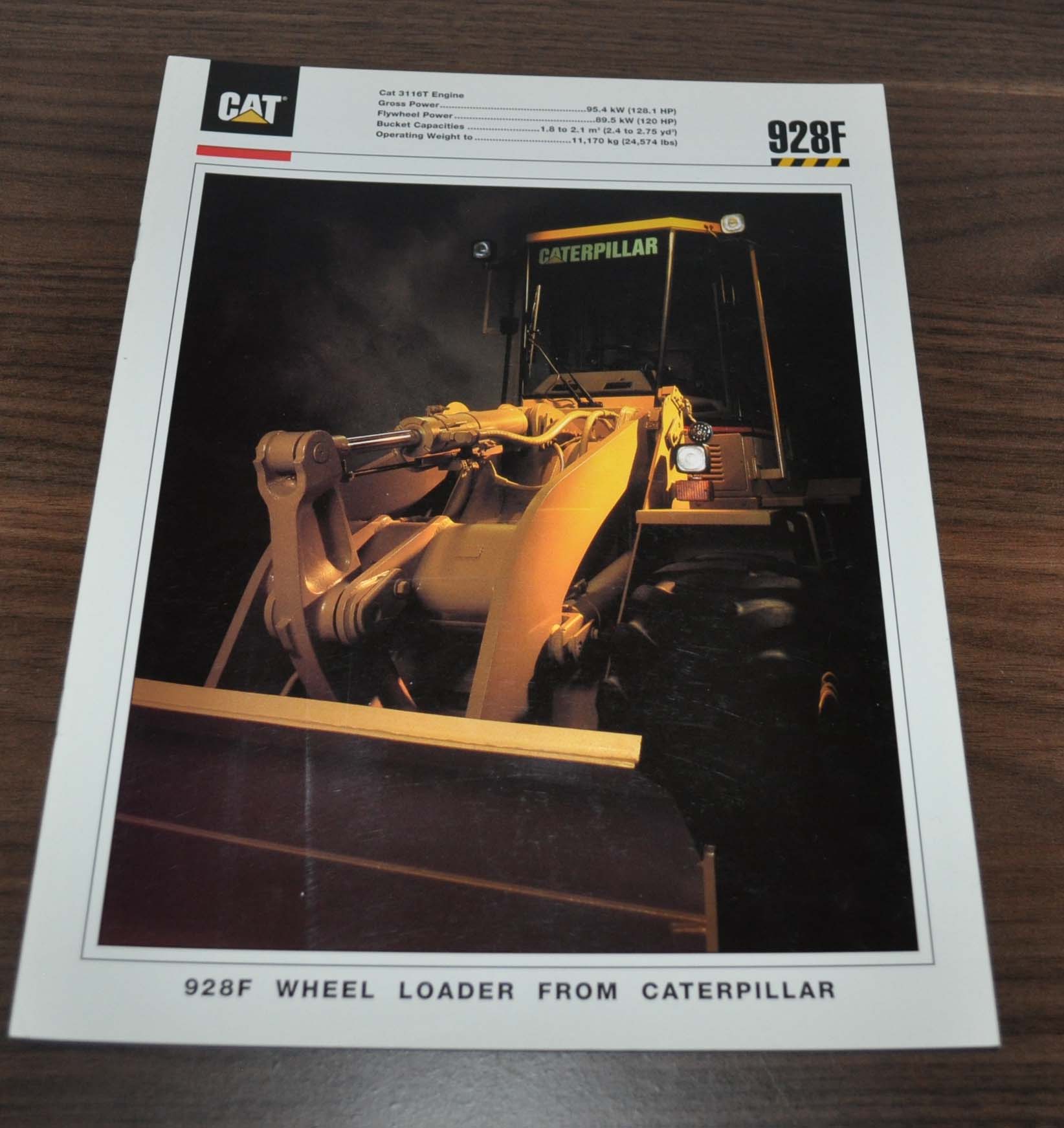 Caterpillar 928F Wheel Loader Specification Technical Data Brochure ...