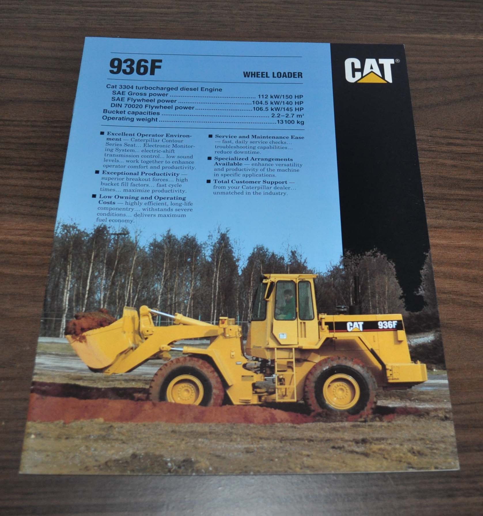 Caterpillar 936F Wheel Loader Specification Cat Technical Brochure ...