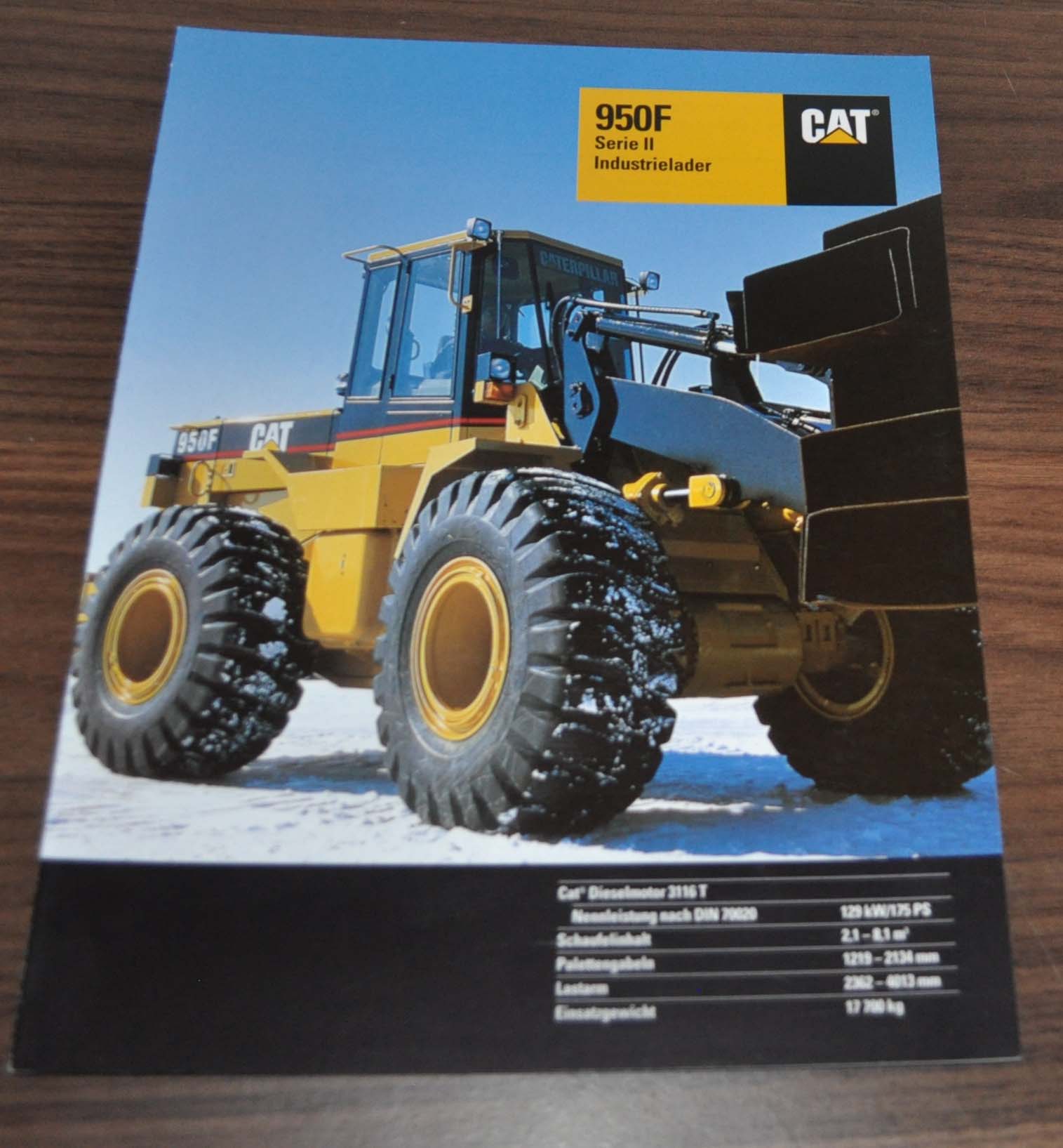 Caterpillar 950F Industrielader Wheel Loader Specification Brochure ...