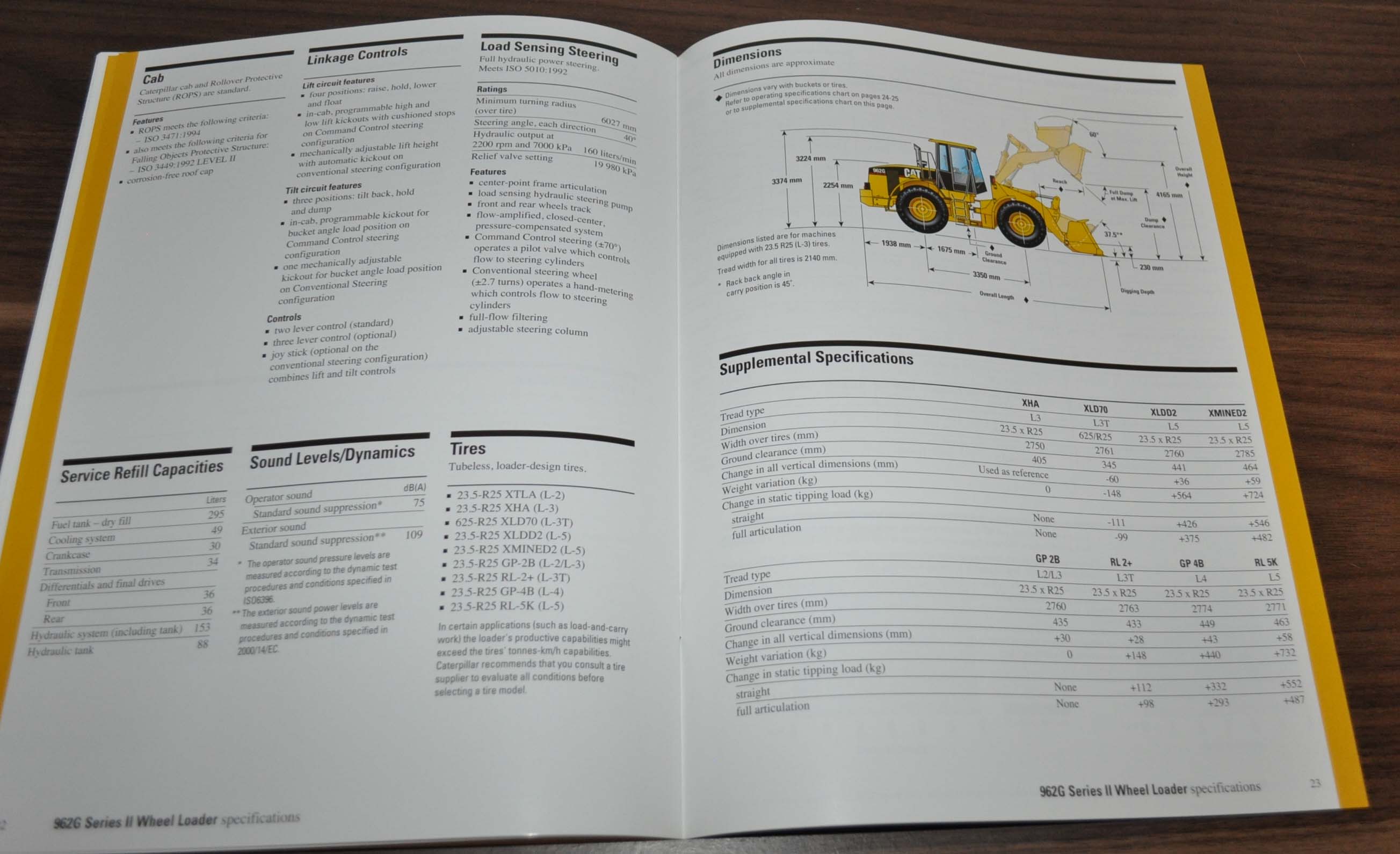 Caterpillar 962G SeriesII Wheel Loader Specification Technical Brochure ...