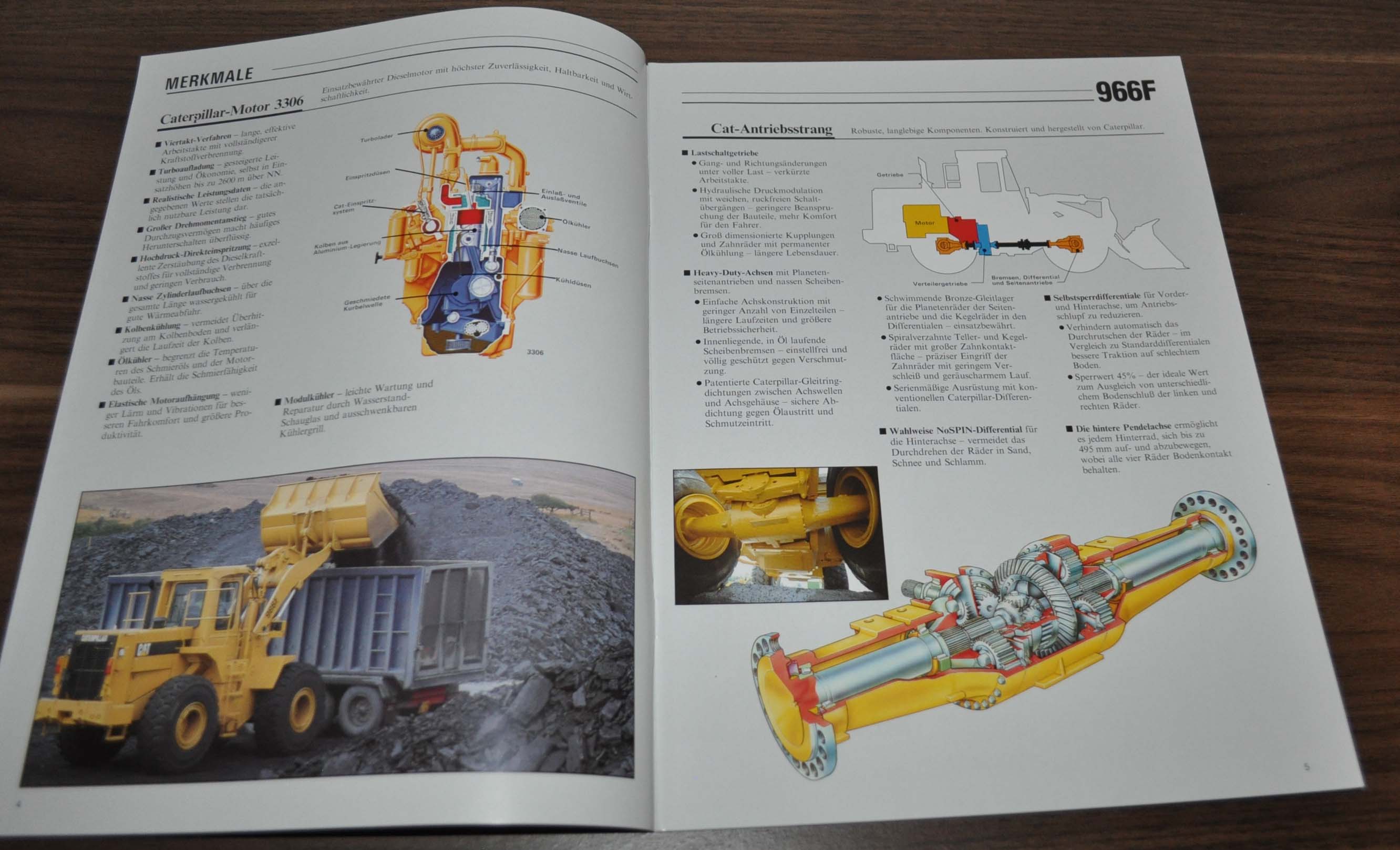 Caterpillar 966F Radlader Wheel Loader Technische Daten Brochure Prospekt DE – AUTO BROCHURE