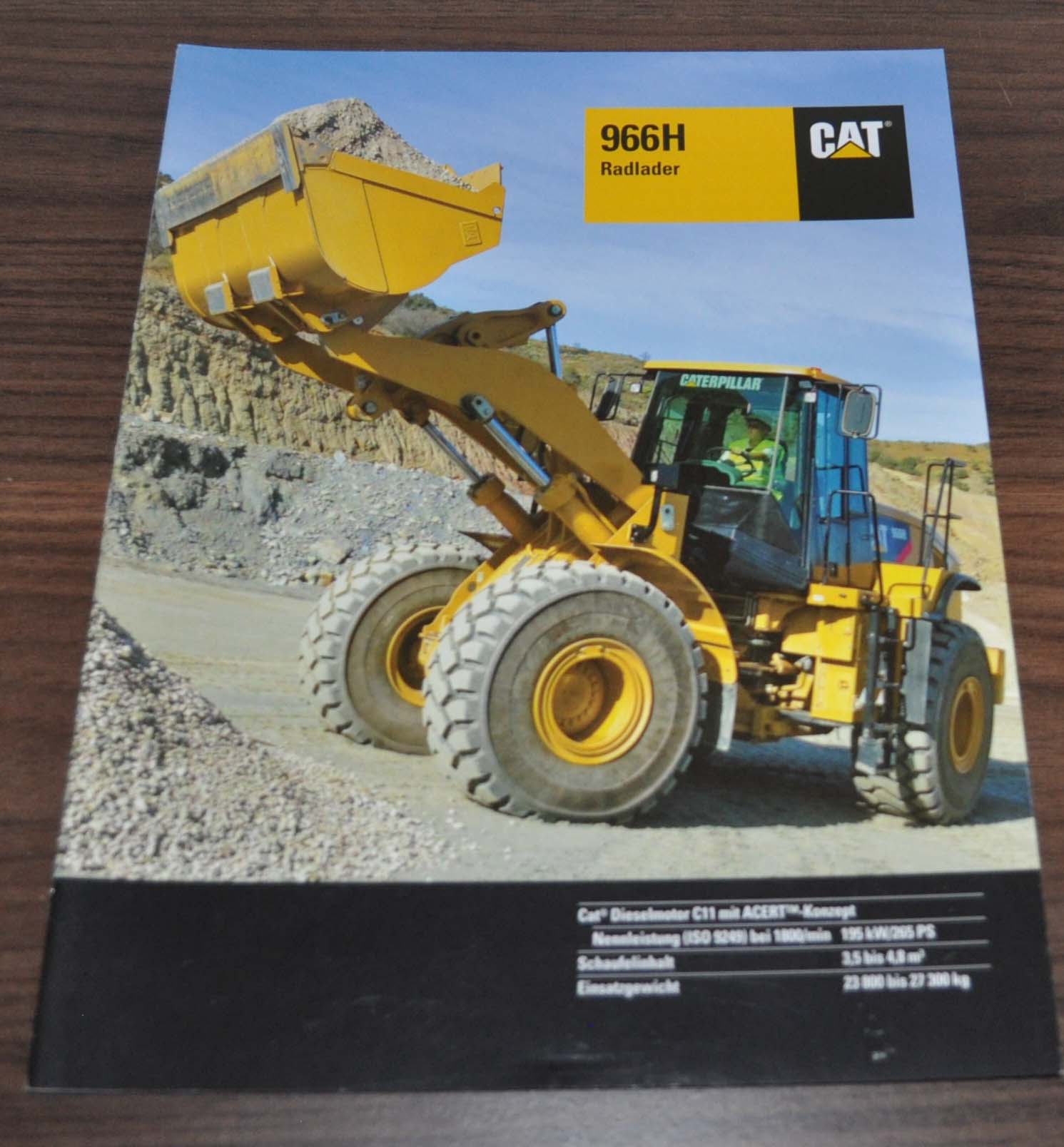Caterpillar 966H Radlader Wheel Loader Technische Daten Brochure ...