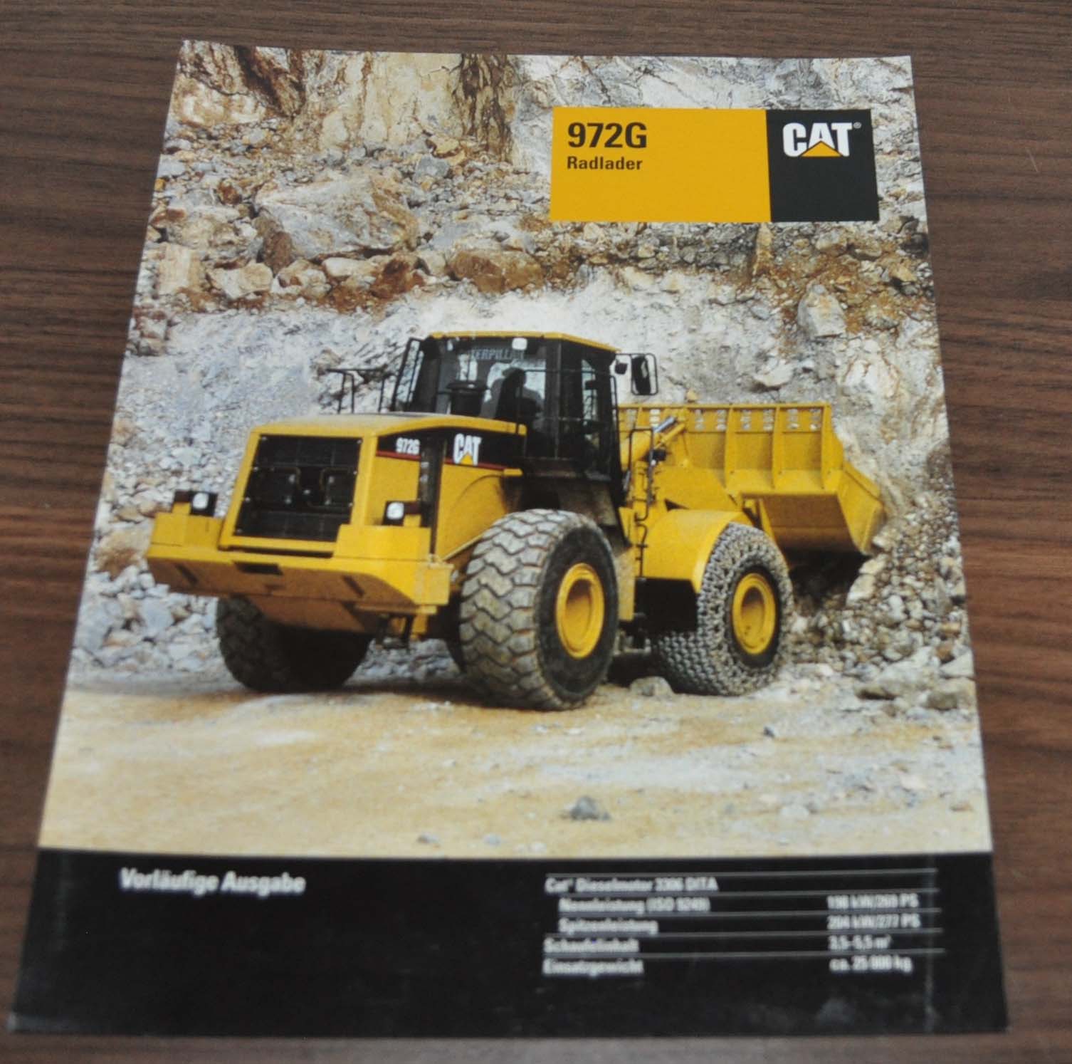 Caterpillar 972G Radlader Wheel Loader Technische Daten Brochure ...