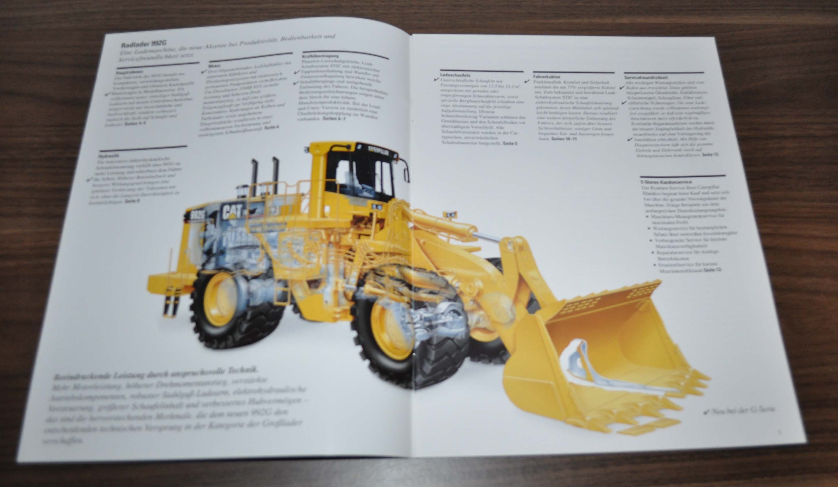 Caterpillar 992G Radlader Wheel Loader Technische Daten Brochure Prospekt DE – AUTO BROCHURE