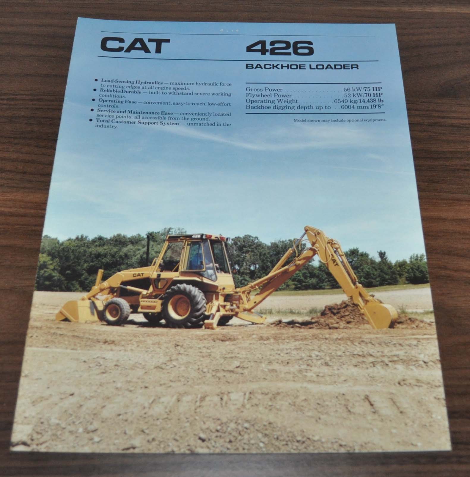 Caterpillar 426 Backhoe Loader Specification Technical Data Brochure ...