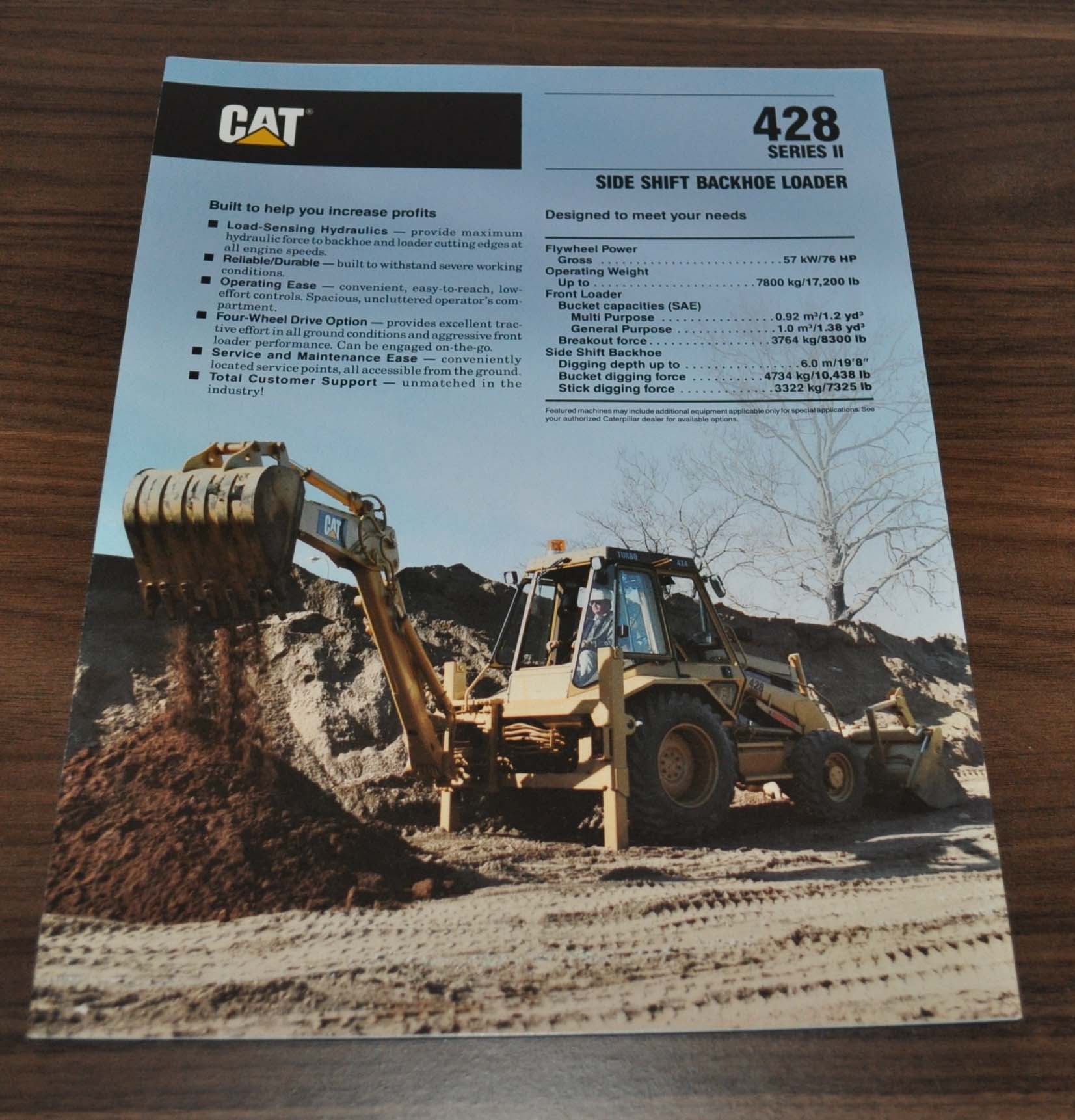Caterpillar 428 Series II Backhoe Loader Specification Technical Data ...