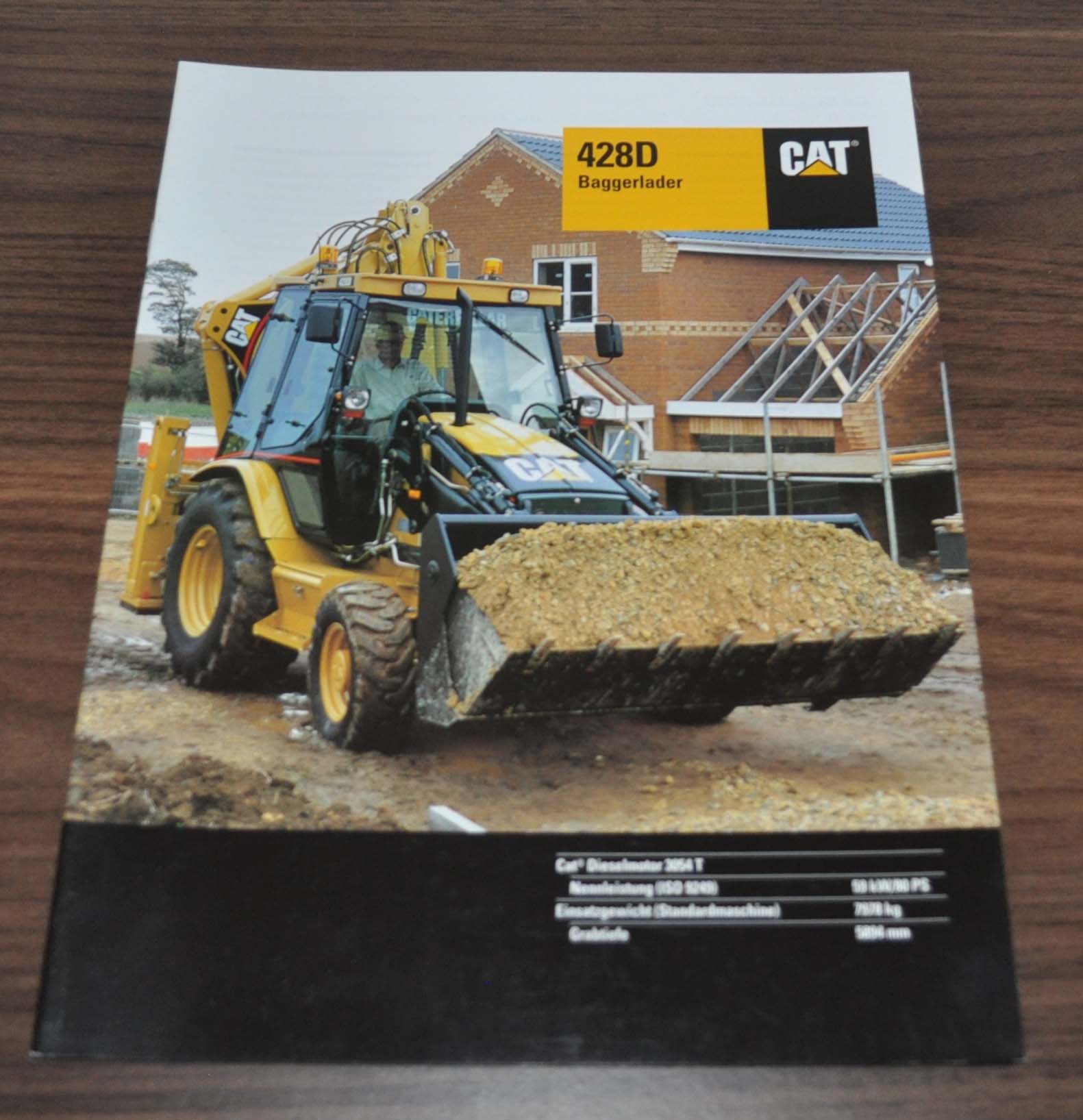 Caterpillar 428D Baggerlader Backhoe Loader Cat Specification Brochure ...