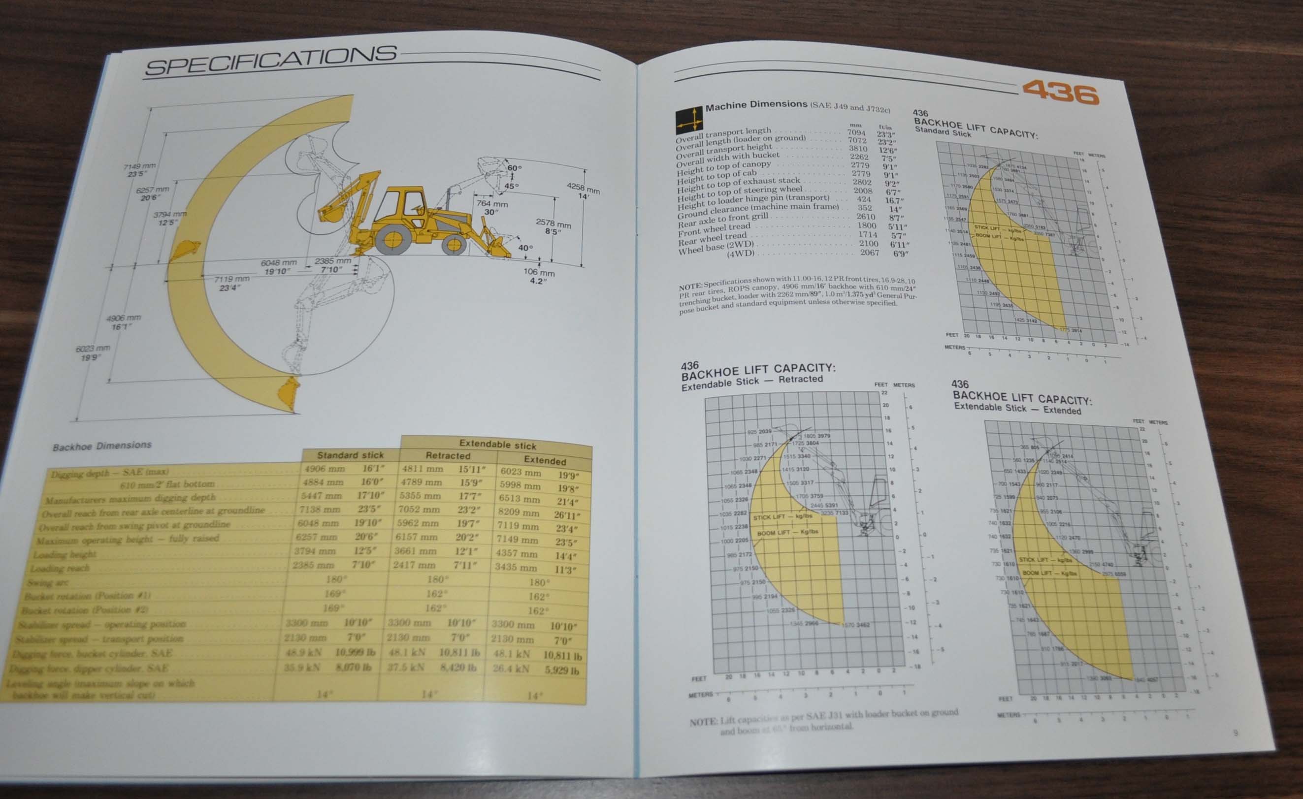 Caterpillar 436 Backhoe Loader Specification Technical Data Brochure ...
