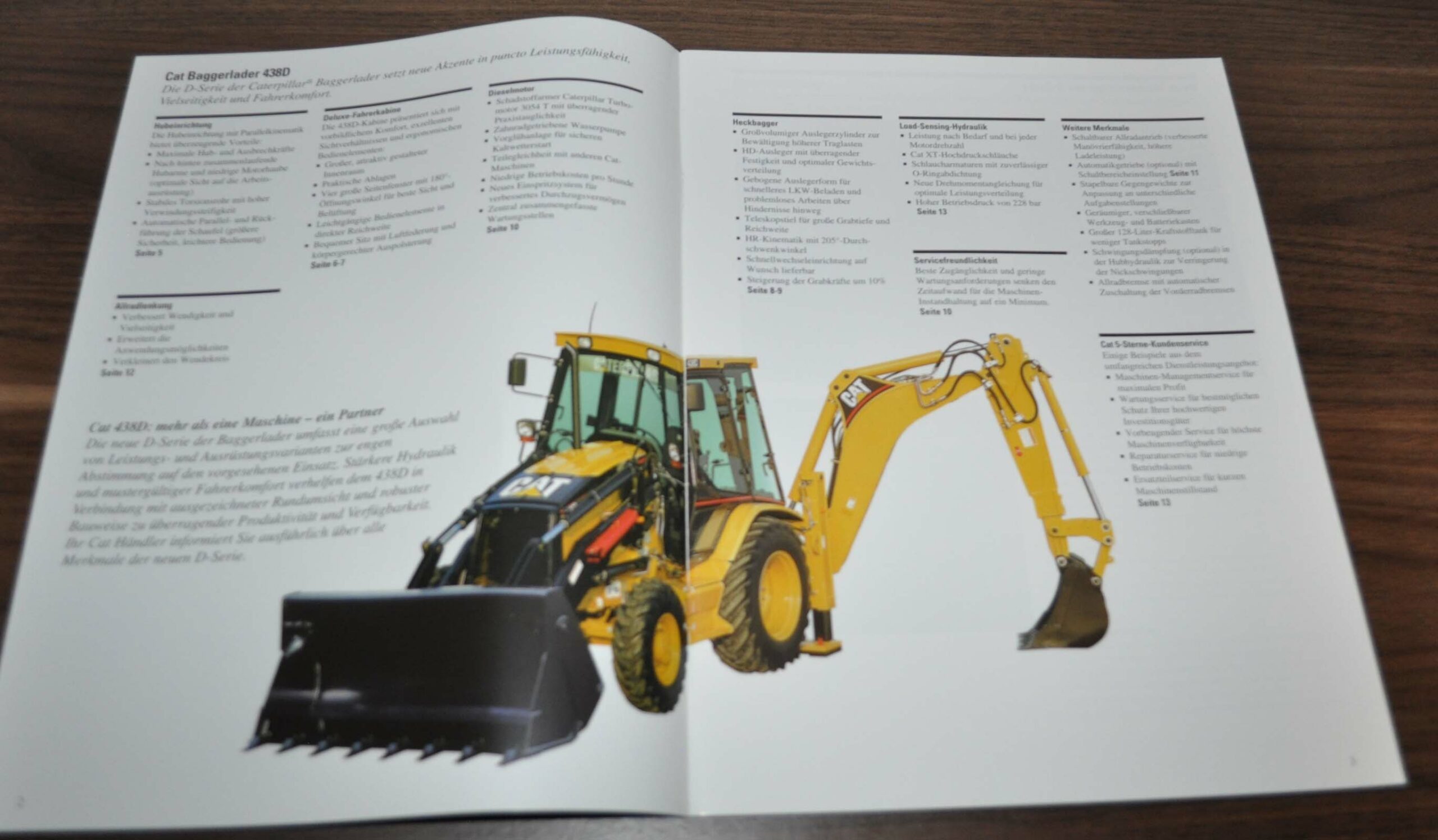Caterpillar 438D Baggerlader Backhoe Loader Cat Specification Brochure ...