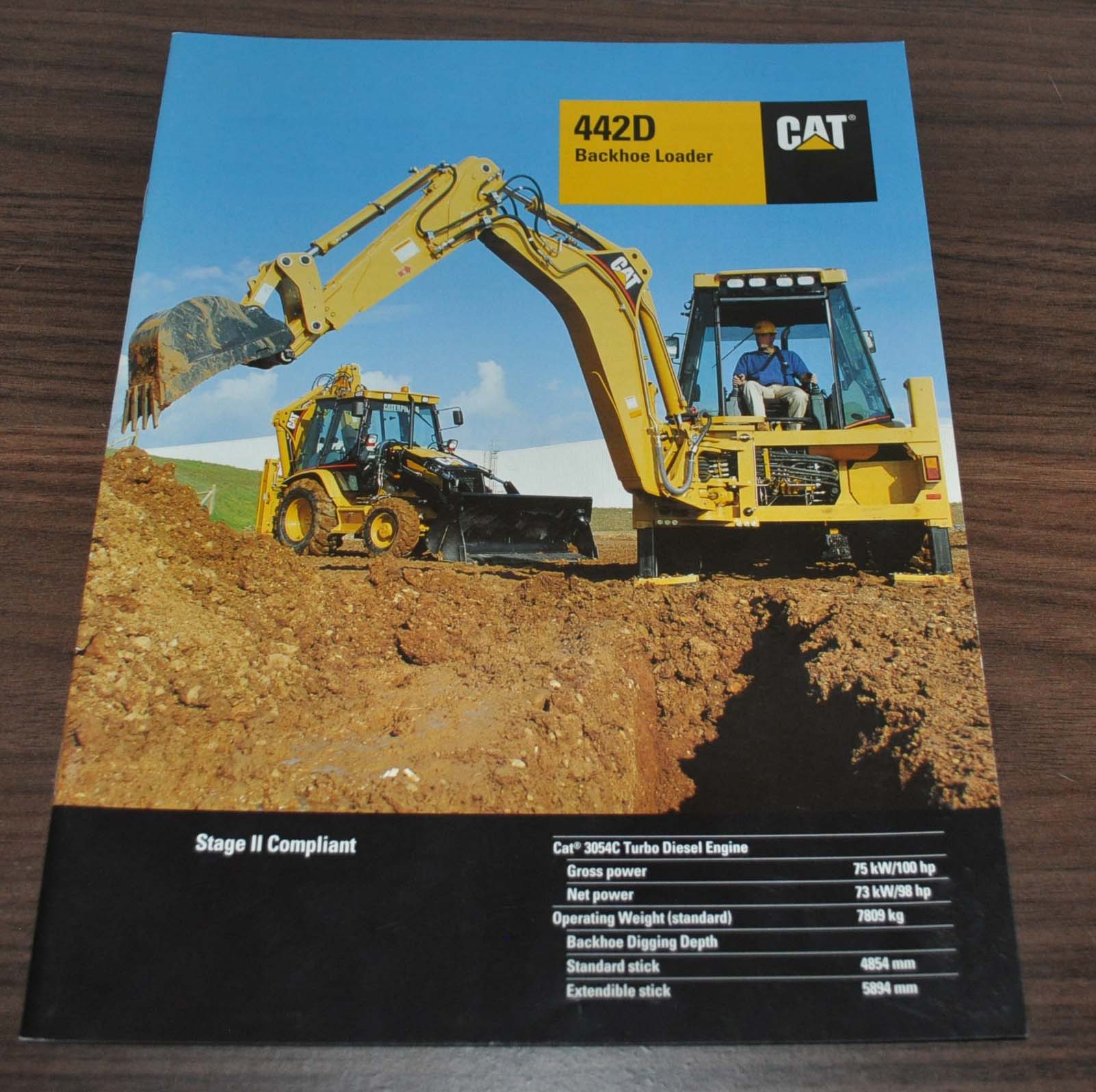 Caterpillar 442D Backhoe Loader Specification Technical Data Brochure ...