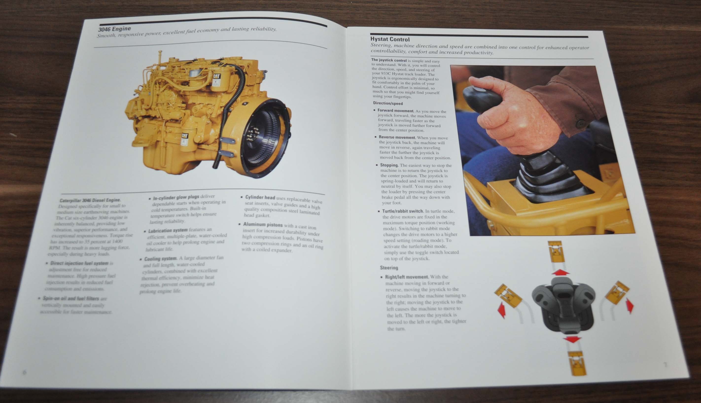 Caterpillar 933C Hystat Track-Type Loader Specification Brochure ...